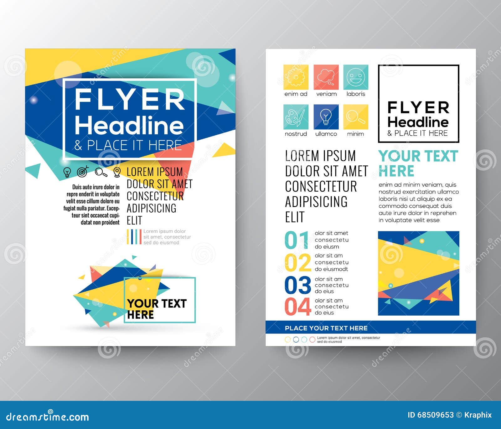 Abstract Triangle Shape Poster Brochure Flyer Design Layout Stock ...