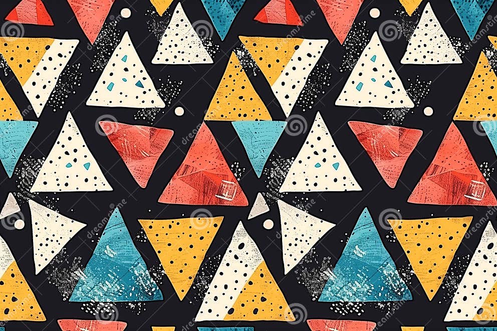 Abstract Triangle Shapes Pattern in Geometric Graphic Design Stock ...