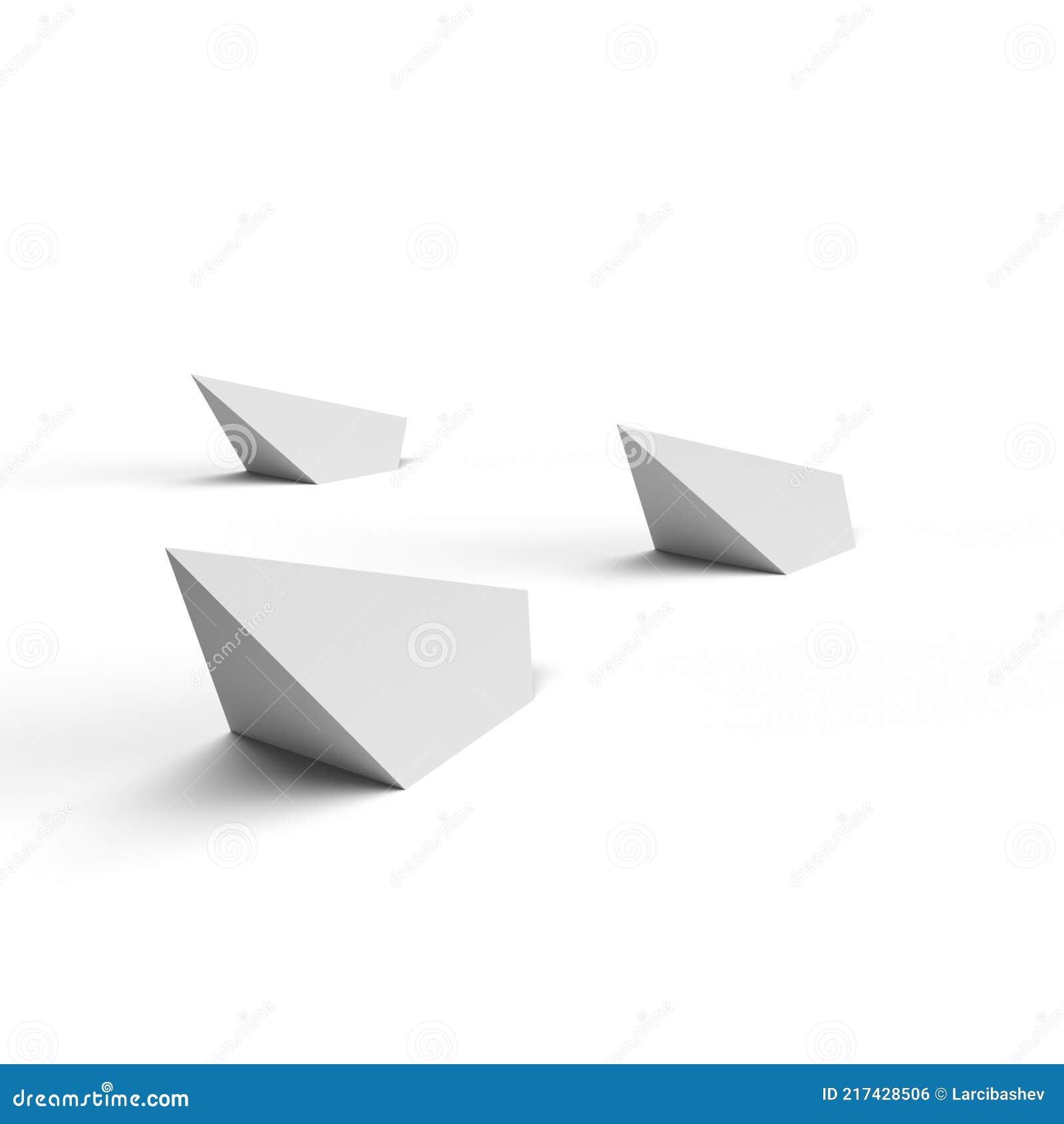 Abstract Triangle Shapes on White Background. Stock Illustration ...