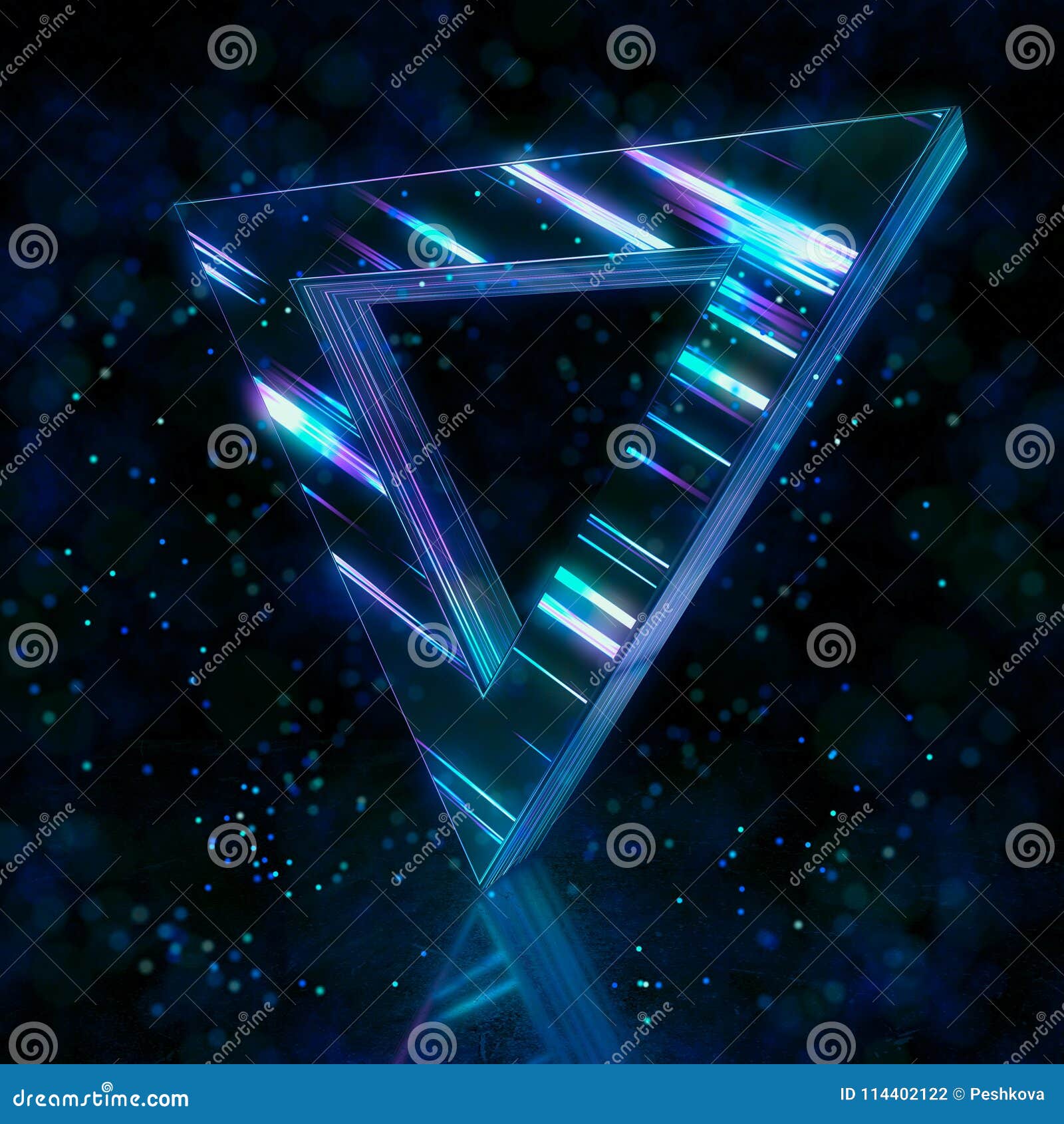 Triangle in space stock illustration. Illustration of black - 114402122