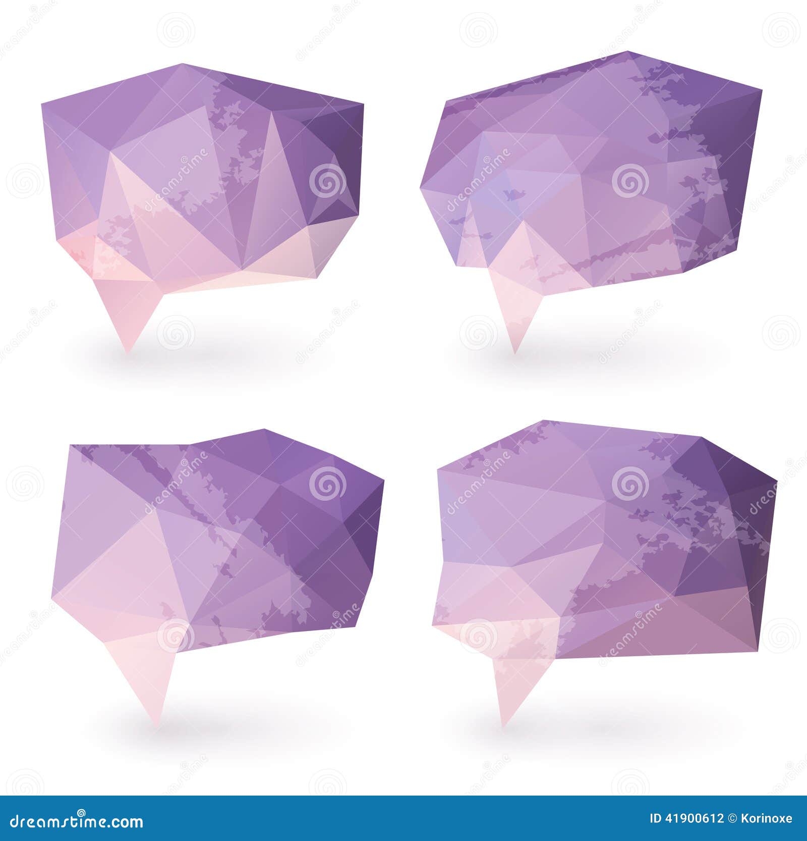 Abstract Triangle Speech Bubbles Stock Vector - Illustration of element ...