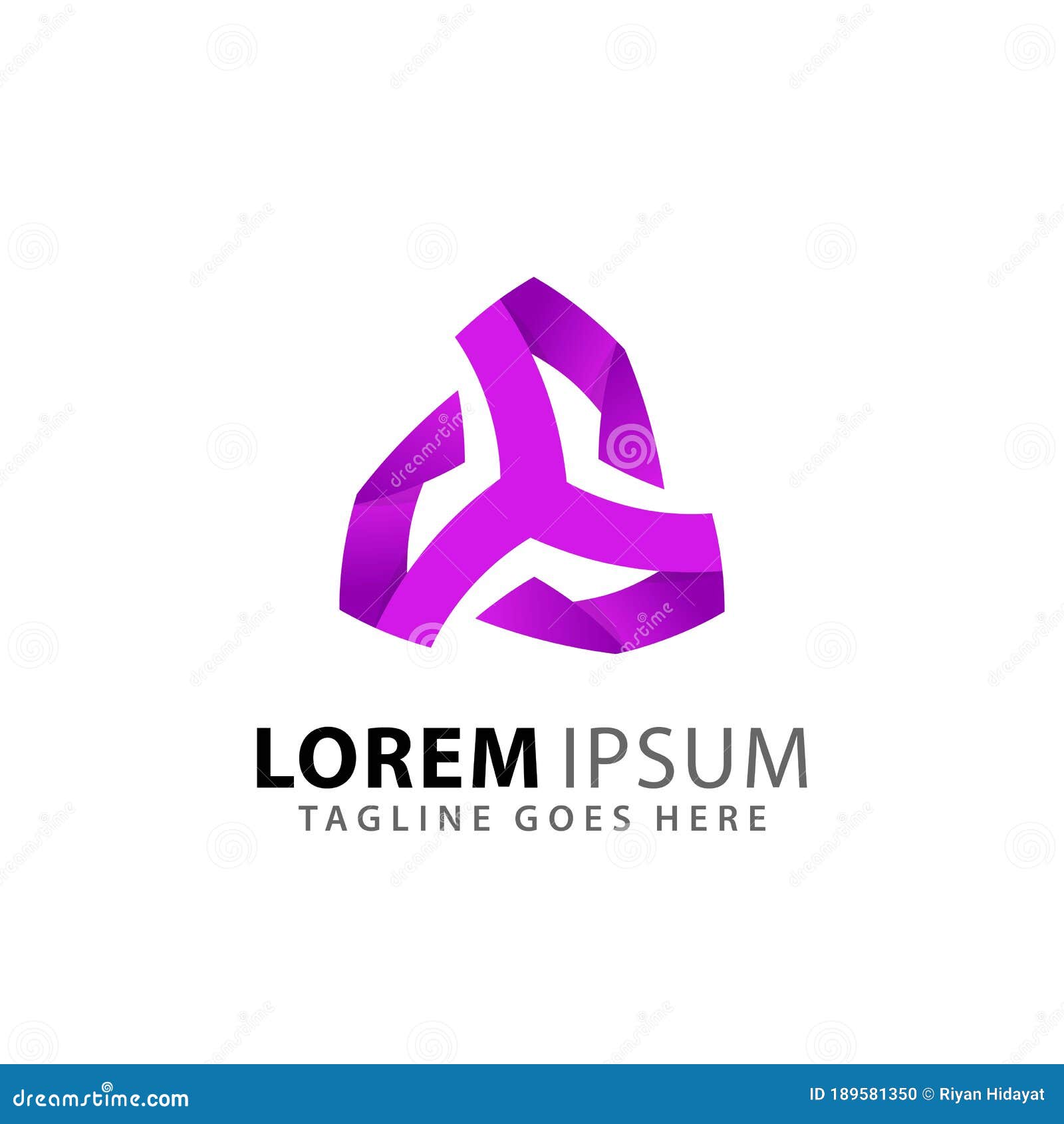 Abstract Triangle Spinning Logos Design Vector Illustration Template ...