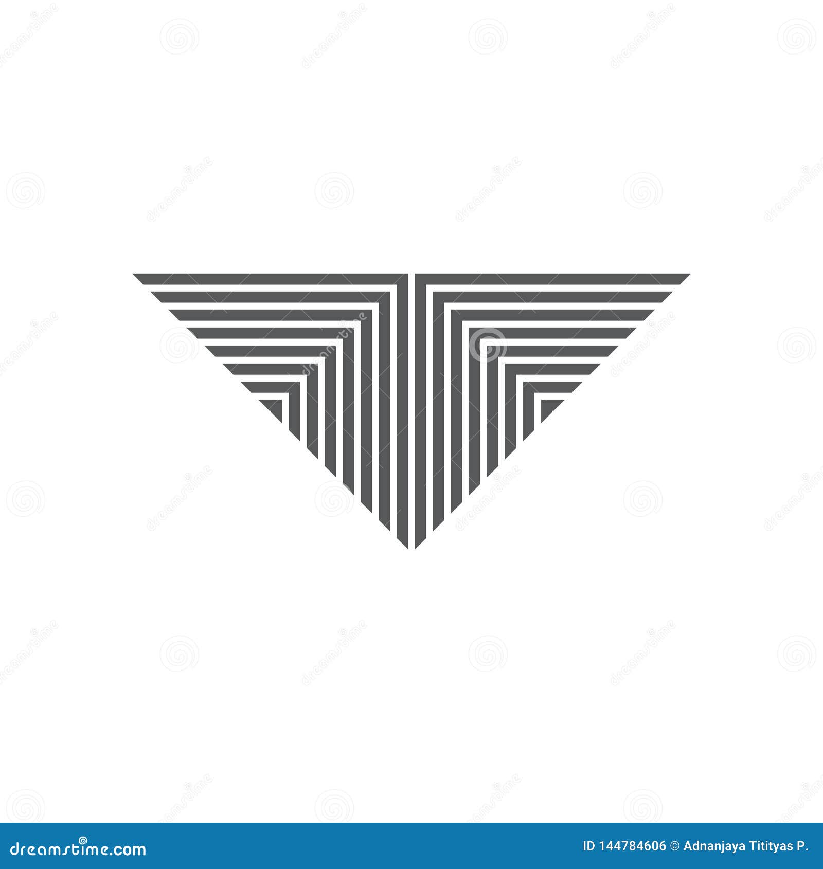 Abstract Triangle Stripes Wings Logo Stock Vector - Illustration of ...