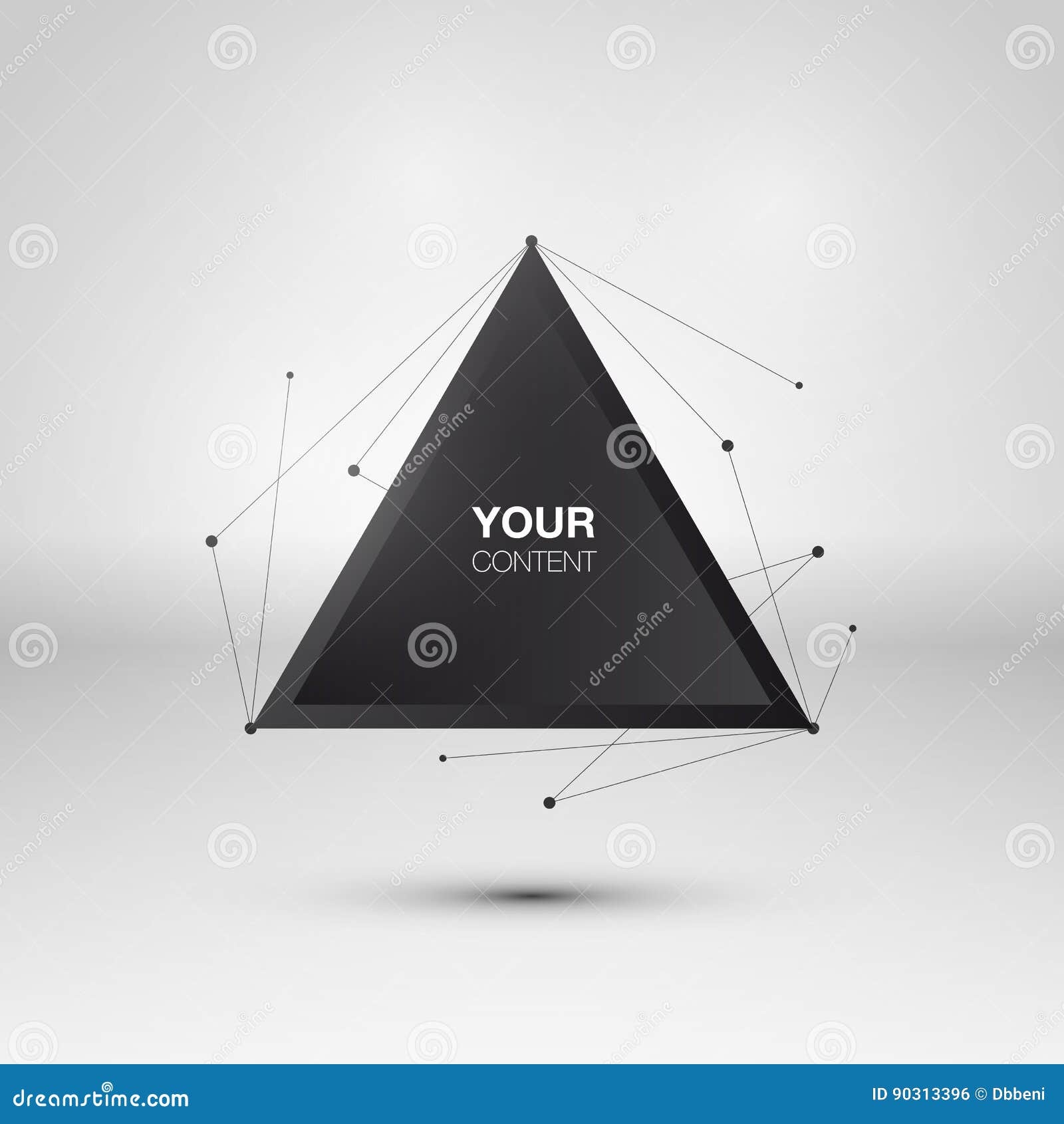 Abstract Triangle Text Box Design Stock Vector - Illustration of ...