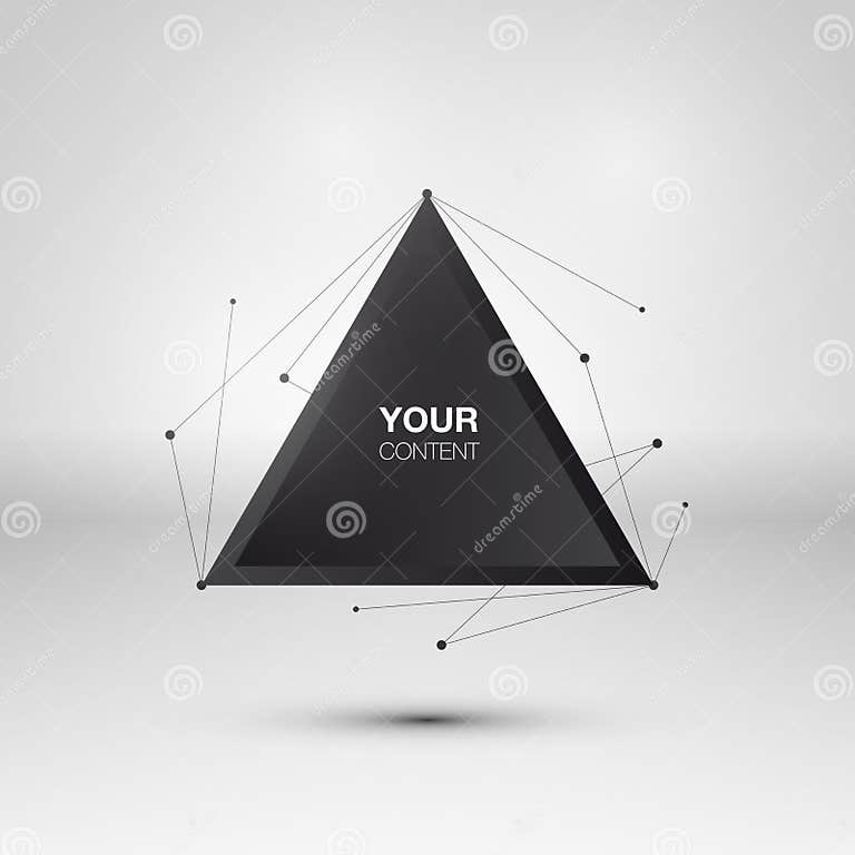Abstract Triangle Text Box Design Stock Vector - Illustration of ...