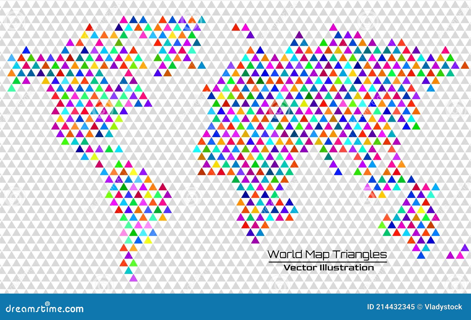 Triangle World Map Vector Illustration. Stylize World Map, Technology ...