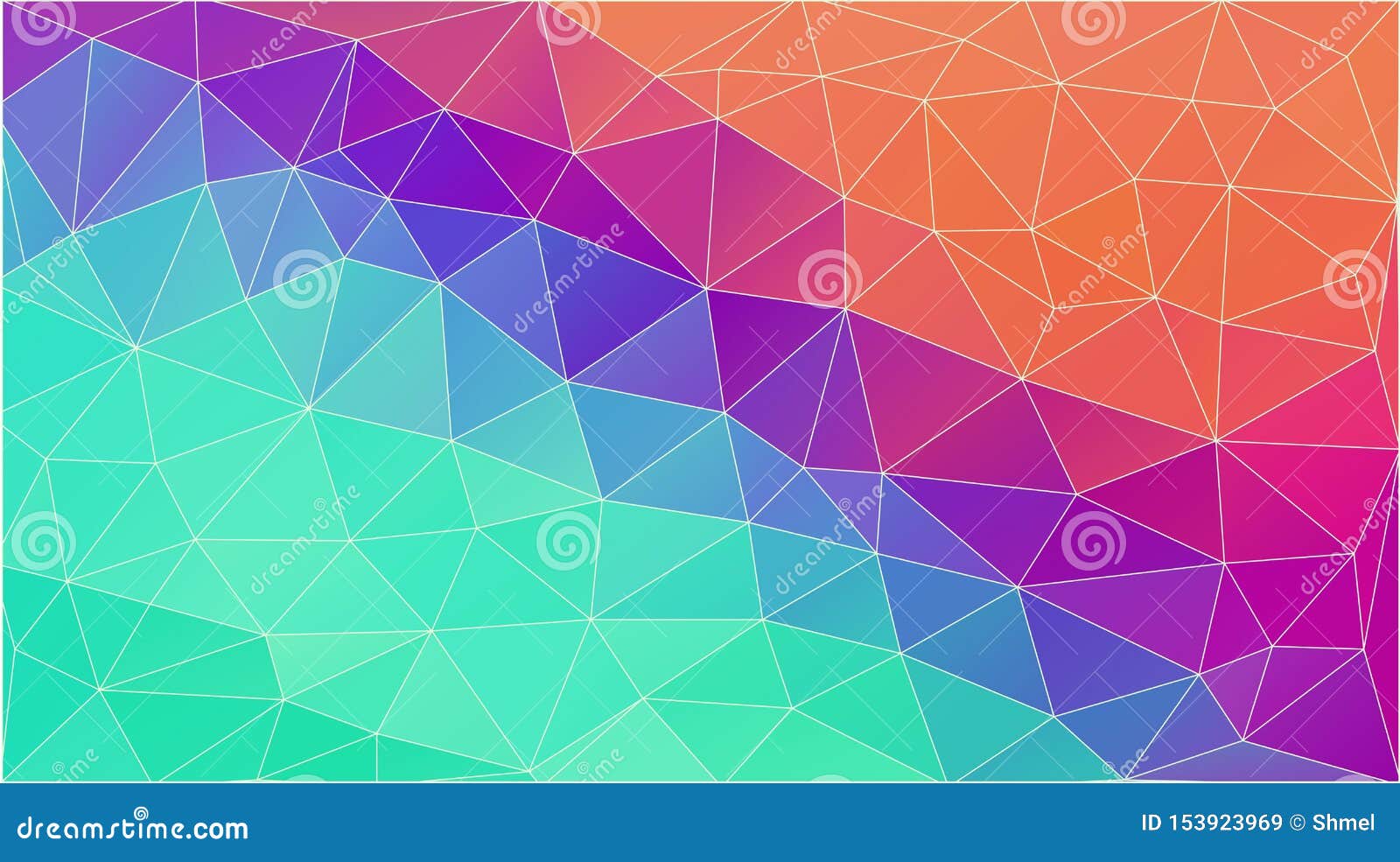Abstract Triangles Background of Colourful Gradient Stock Vector - Illustration of ornament ...