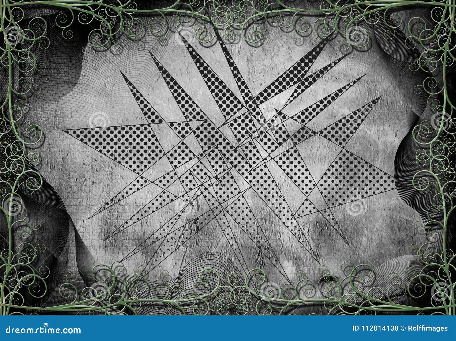 Abstract Triangles in Frame Stock Illustration - Illustration of modern ...