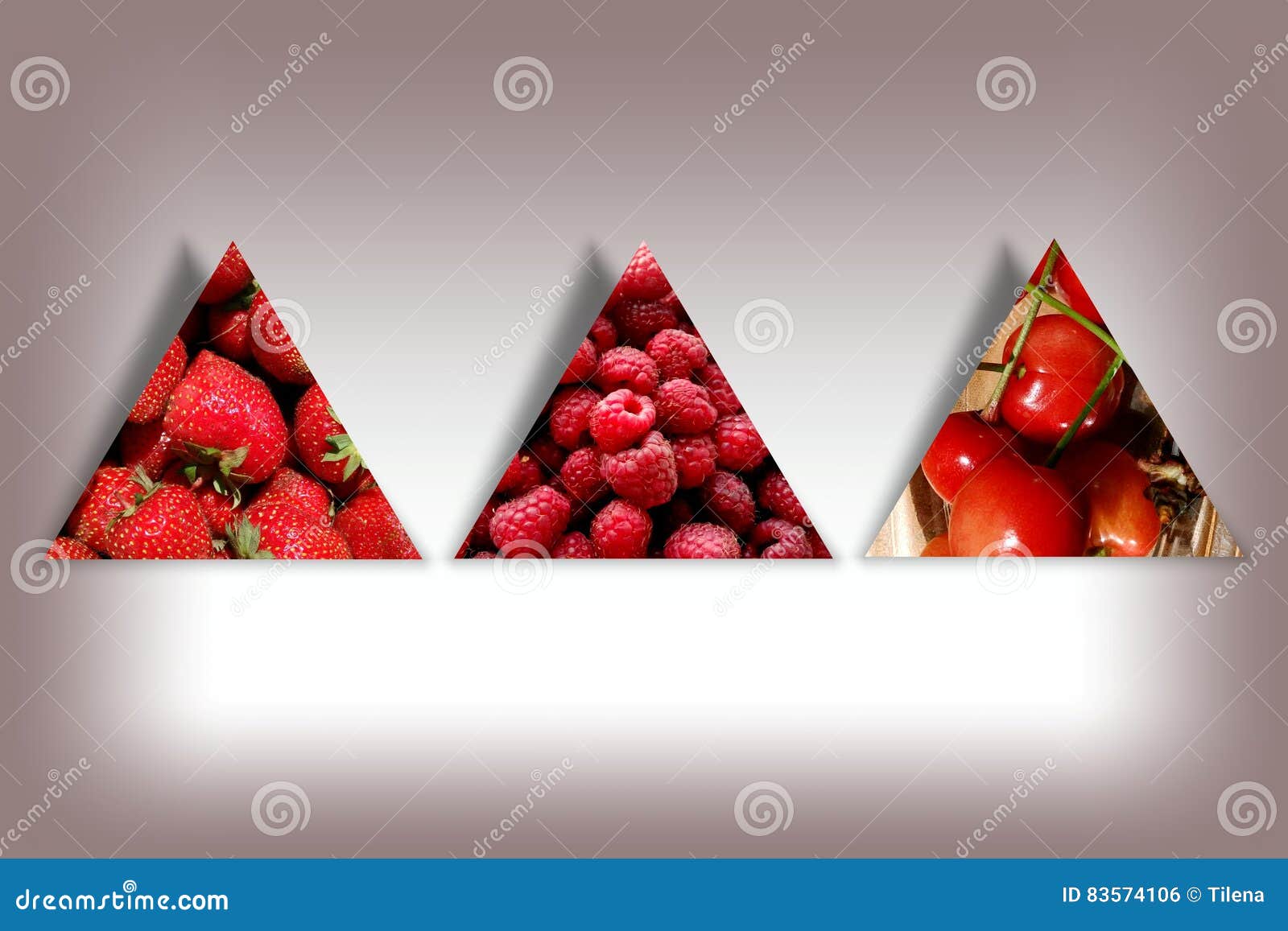 Abstract Triangles with Fruits Inside Stock Photo - Image of abstract ...
