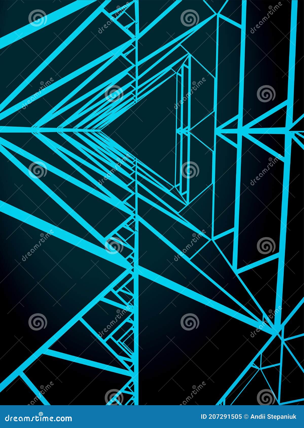 Abstract Triangles Geometric Structure Stock Vector - Illustration of ...