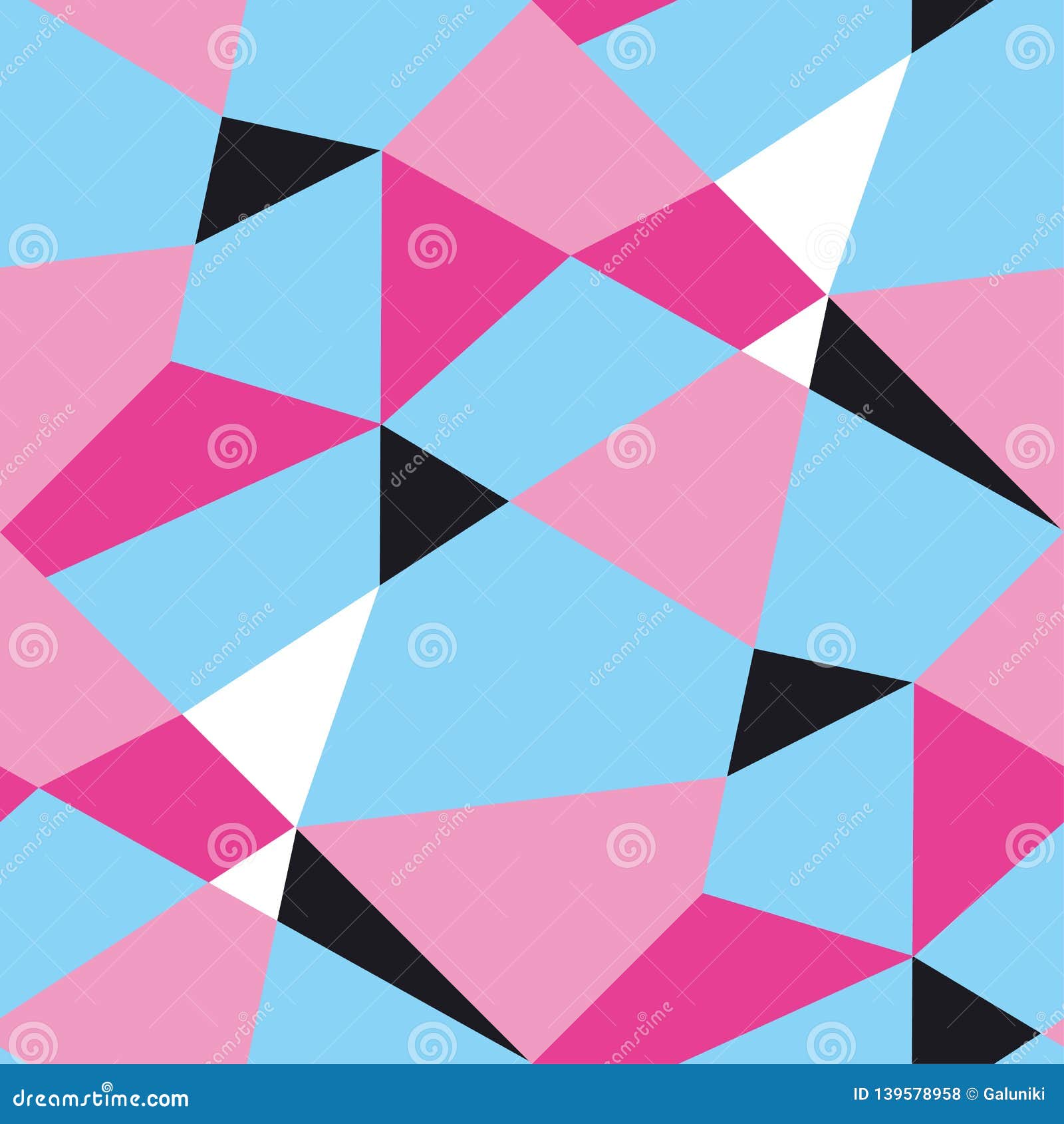 Abstract Triangles Hand Drawn Seamless Patter Stock Vector ...