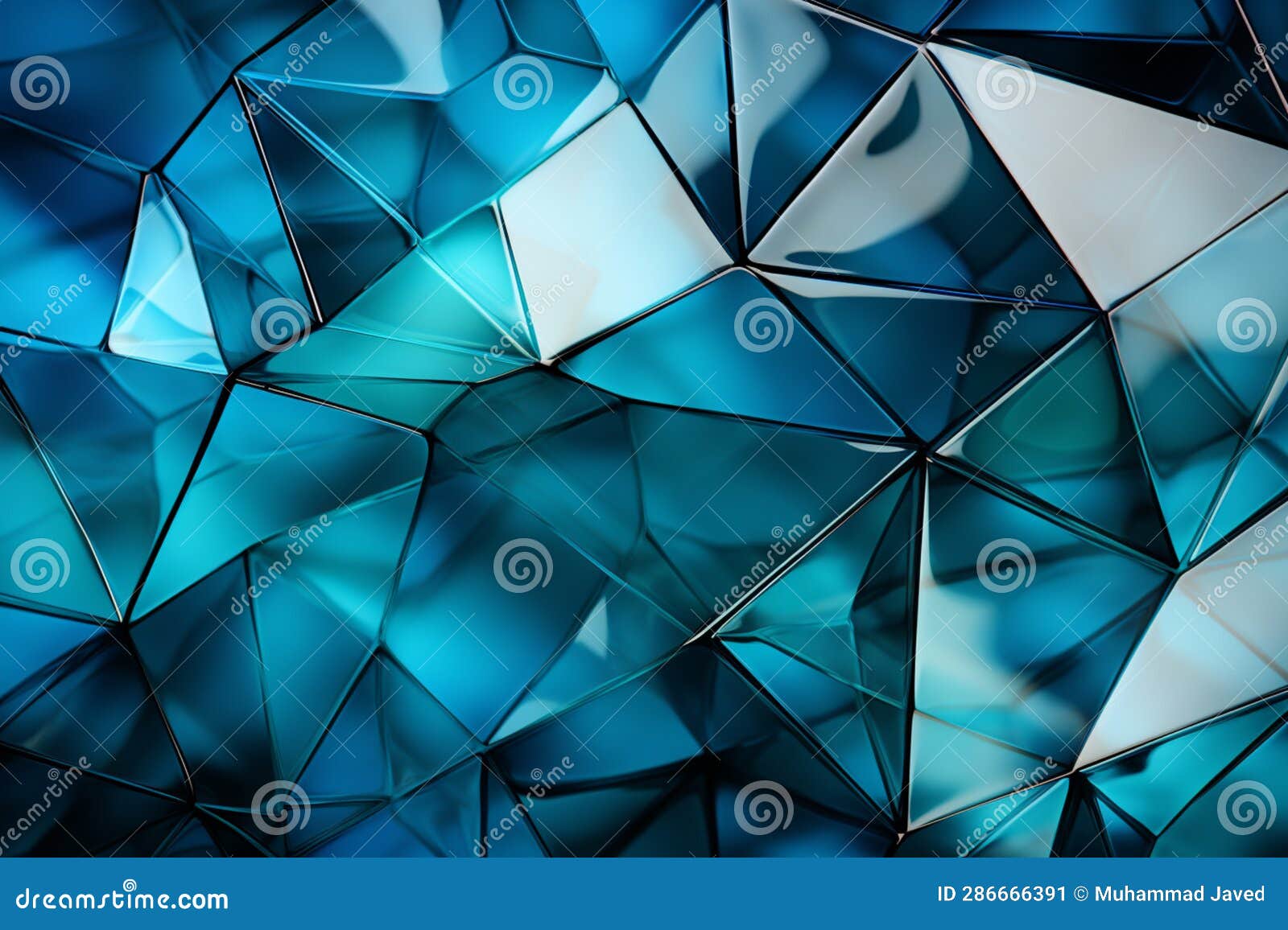 Abstract Triangles Harmonize Blue, Green, White, and Lively Cyan, a ...