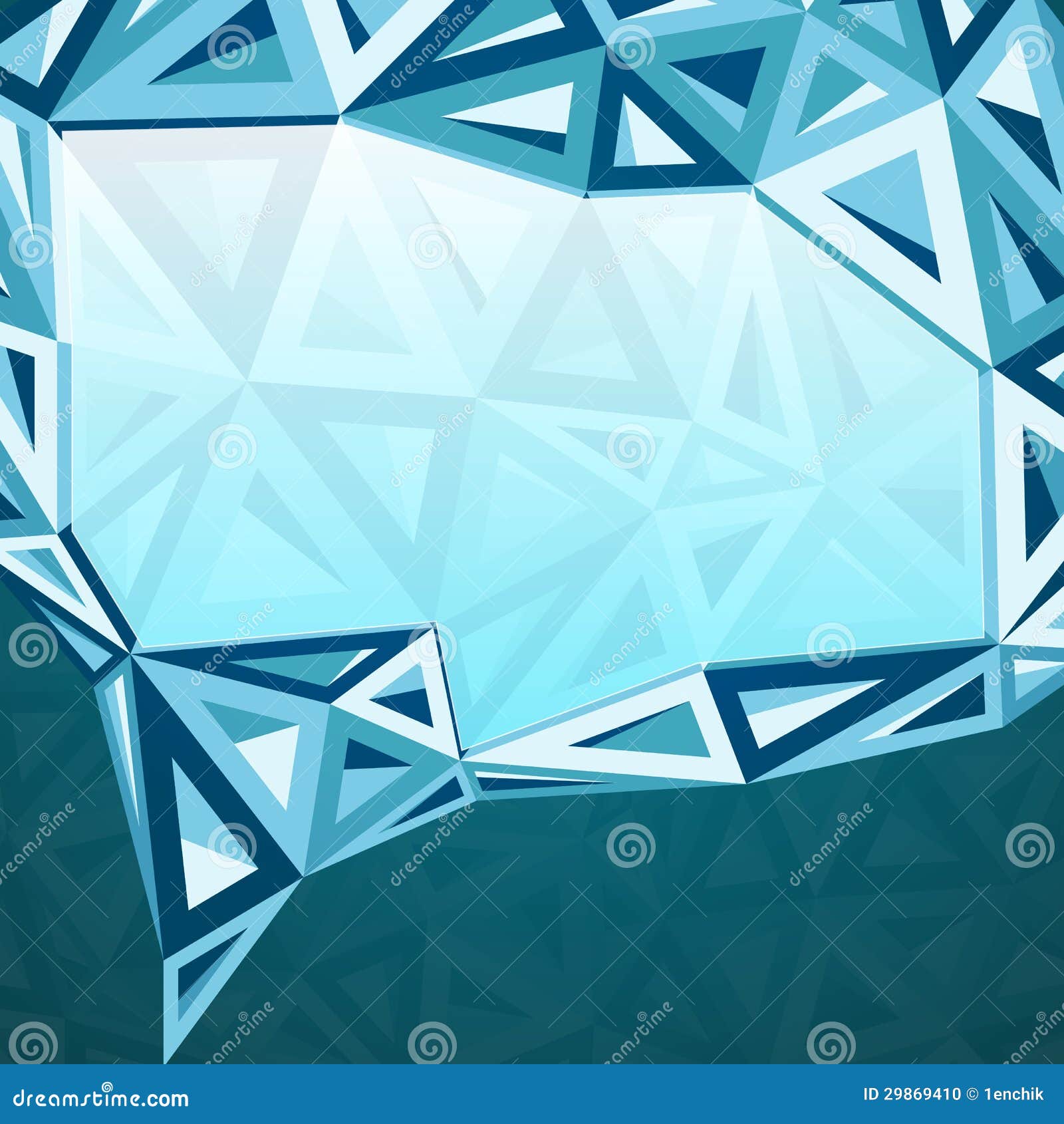 Abstract Triangles Idea Bubble Stock Illustration - Illustration of ...