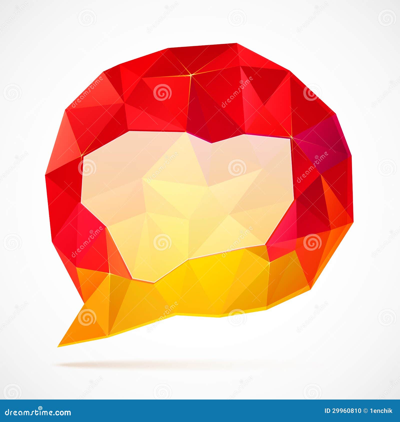 Abstract Triangles Idea Bubble Stock Illustration - Illustration of ...