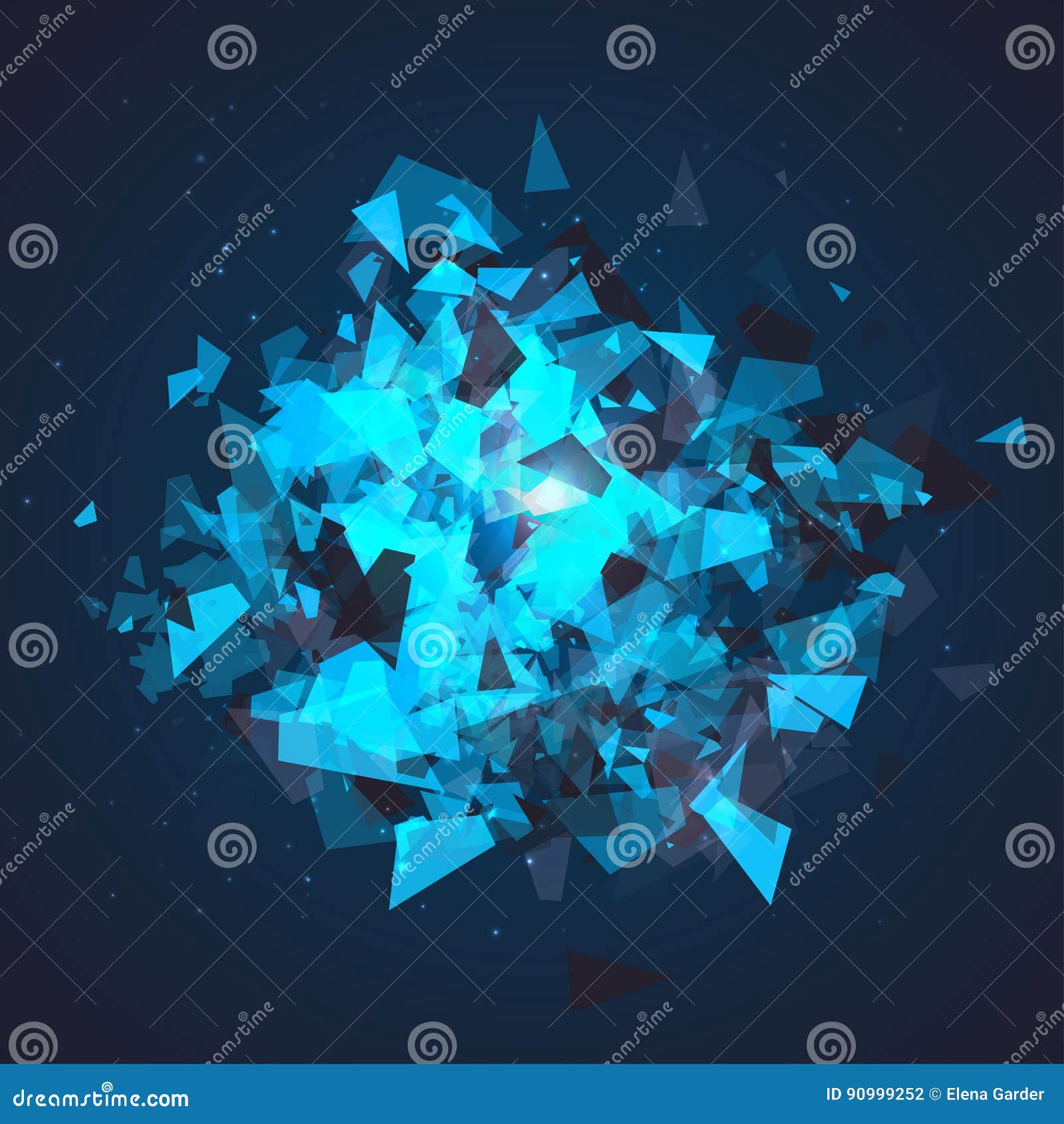 Abstract Triangles Particles with Transparent Shadows. Advertisement ...