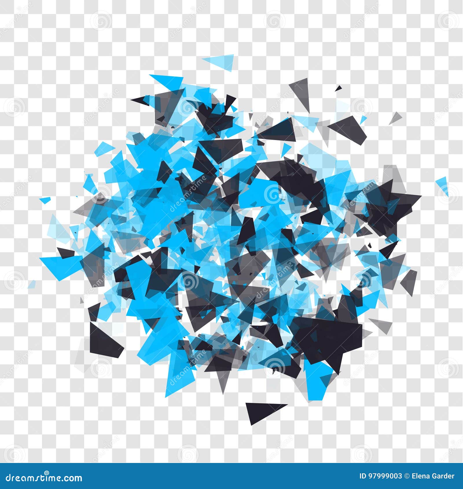 Abstract Triangles Particles with Transparent Shadows. Stock Vector ...