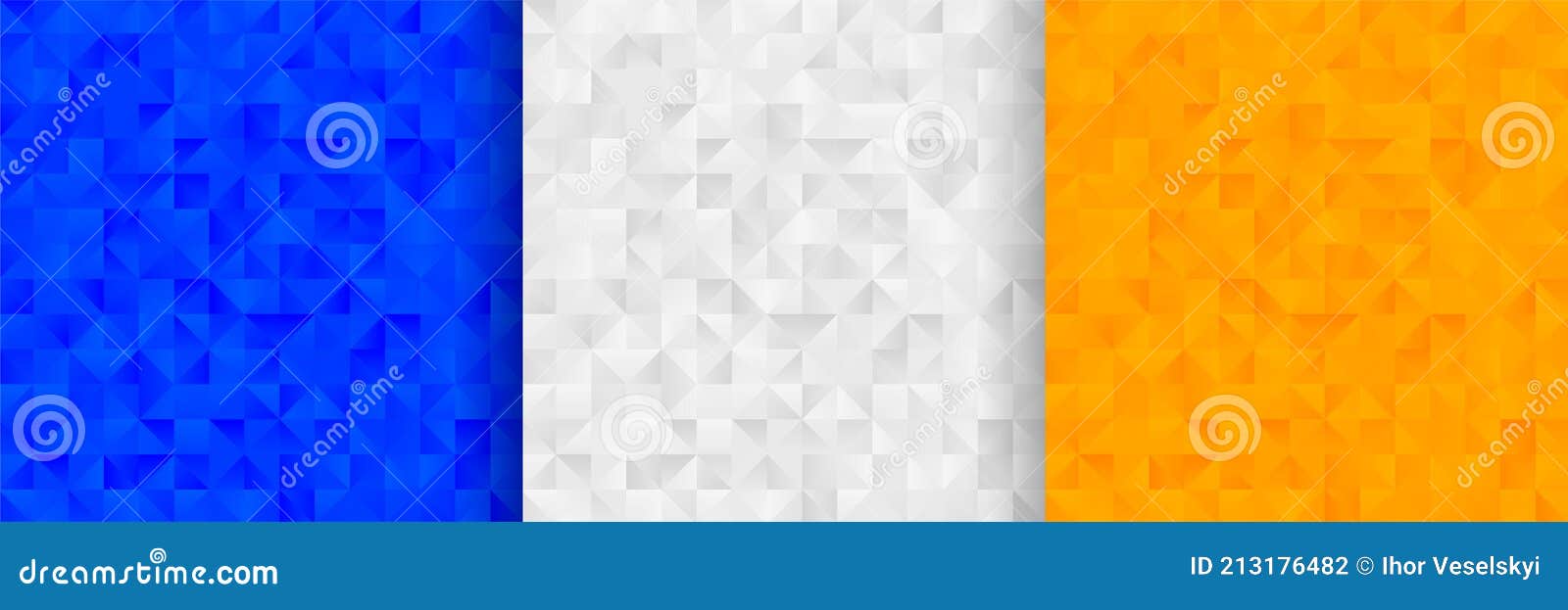 Abstract Triangles Pattern Background Design in Three Colors Stock ...