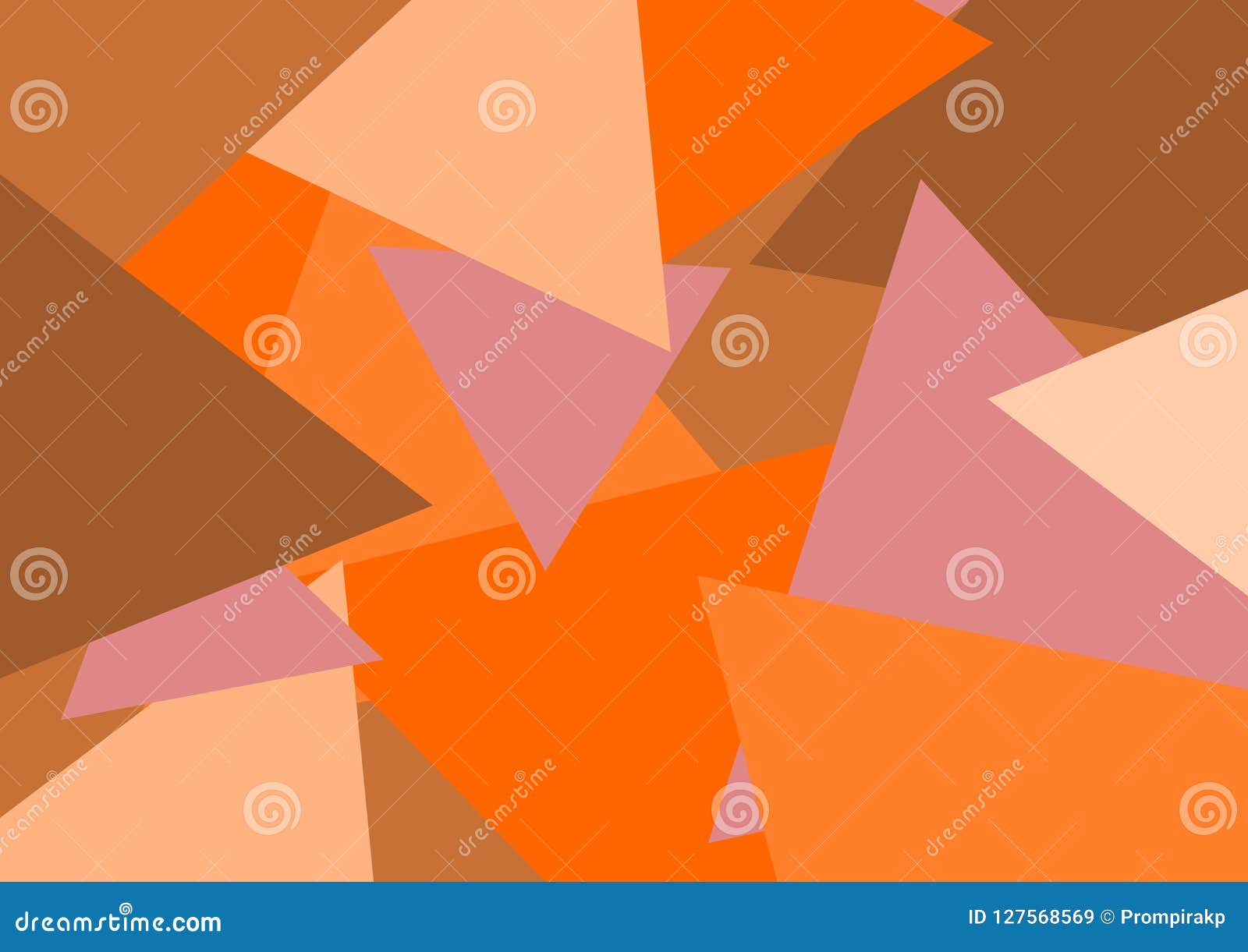 Abstract Triangles Pattern Background Orange Color Tone Stock Vector ...