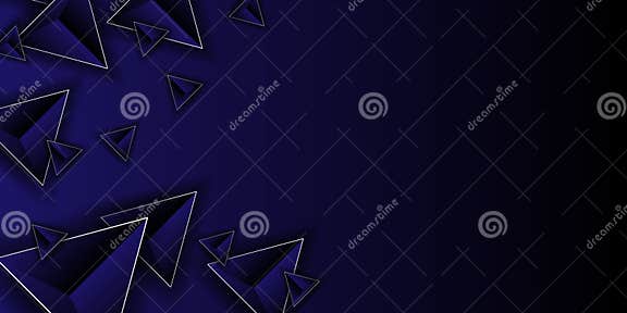 Abstract Triangles Pattern. Luxury Dark Triangles on Blue Background ...