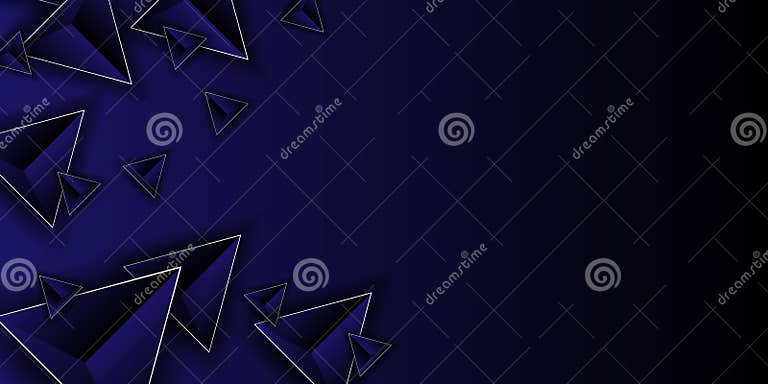 Abstract Triangles Pattern. Luxury Dark Triangles on Blue Background ...