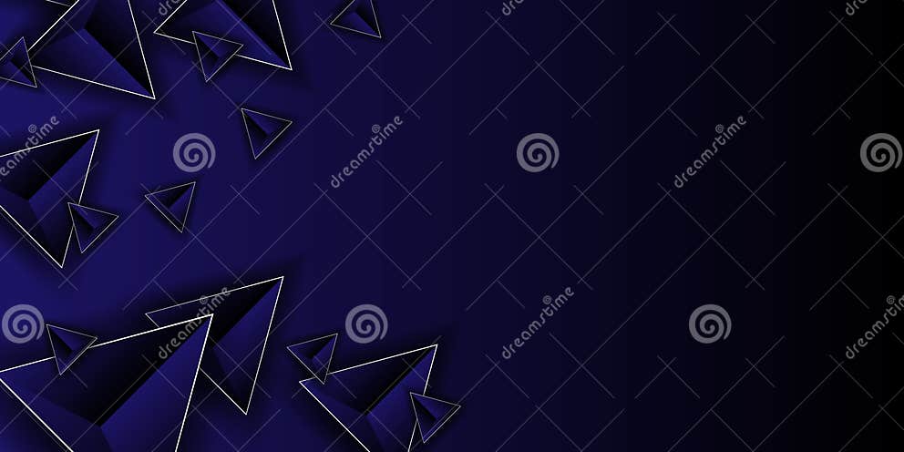 Abstract Triangles Pattern. Luxury Dark Triangles on Blue Background ...