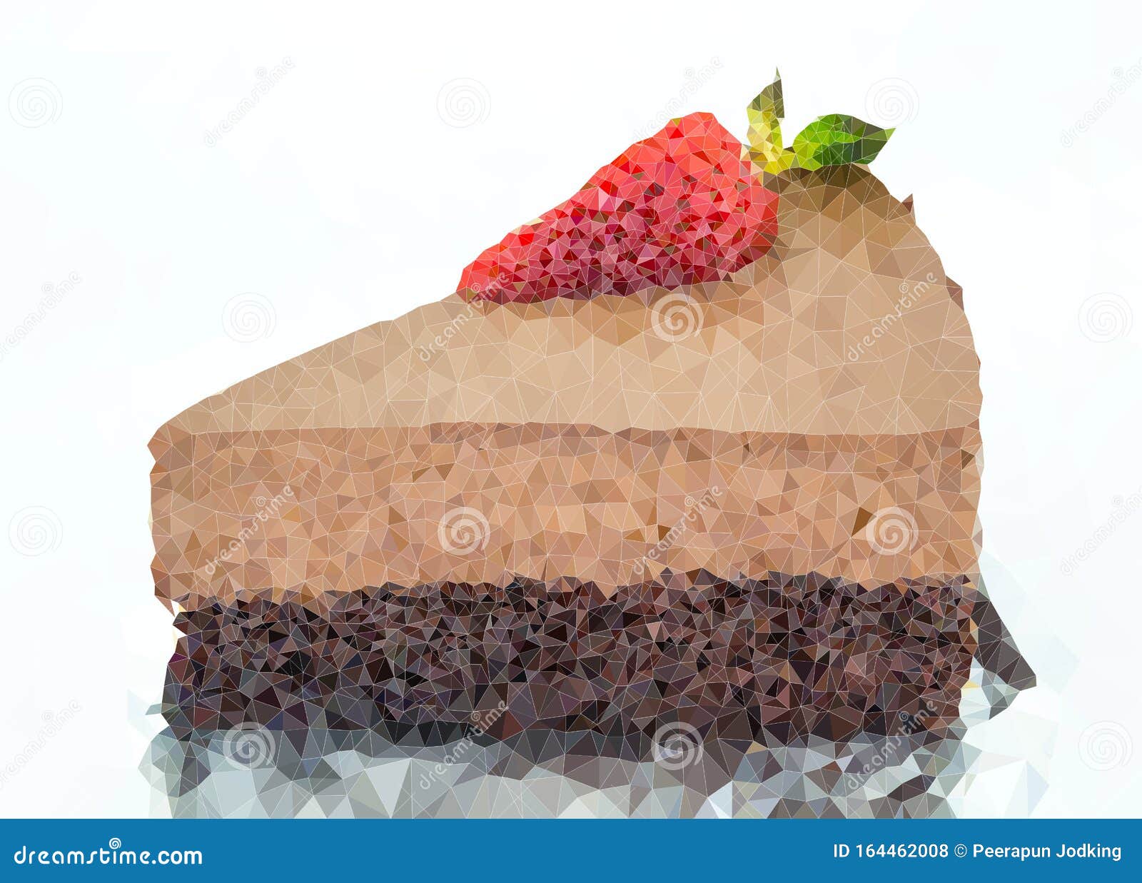 Abstract Triangles of Piece of Chocolate Cake for Background Use ...