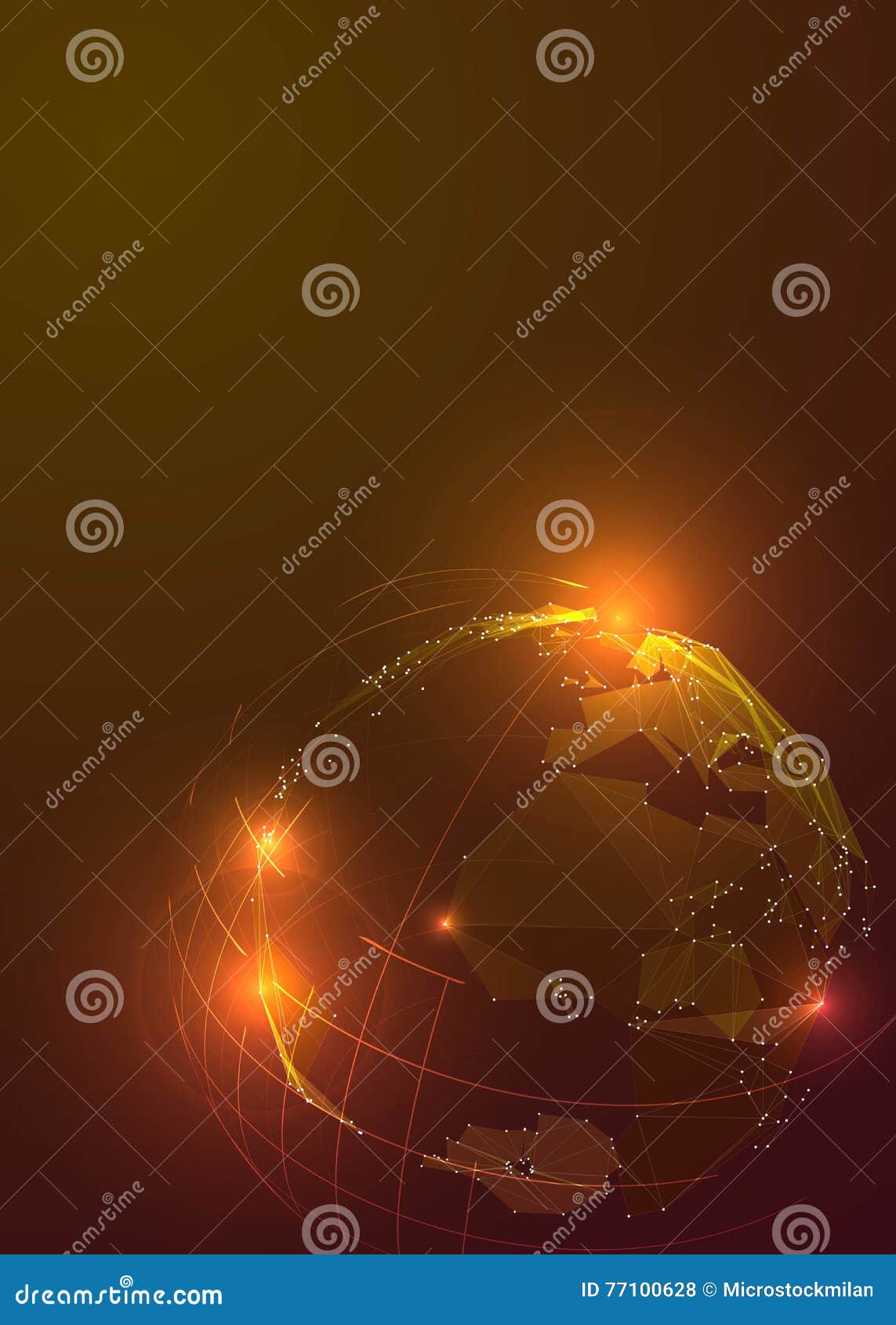 Abstract Triangles Planet Earth in Space. Stock Vector - Illustration ...