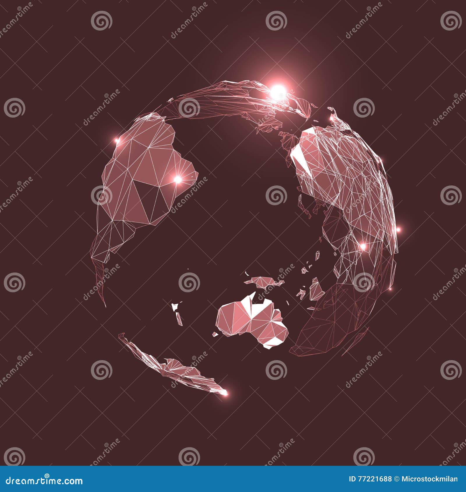 Abstract Triangles Planet Earth in Space. Stock Vector - Illustration ...