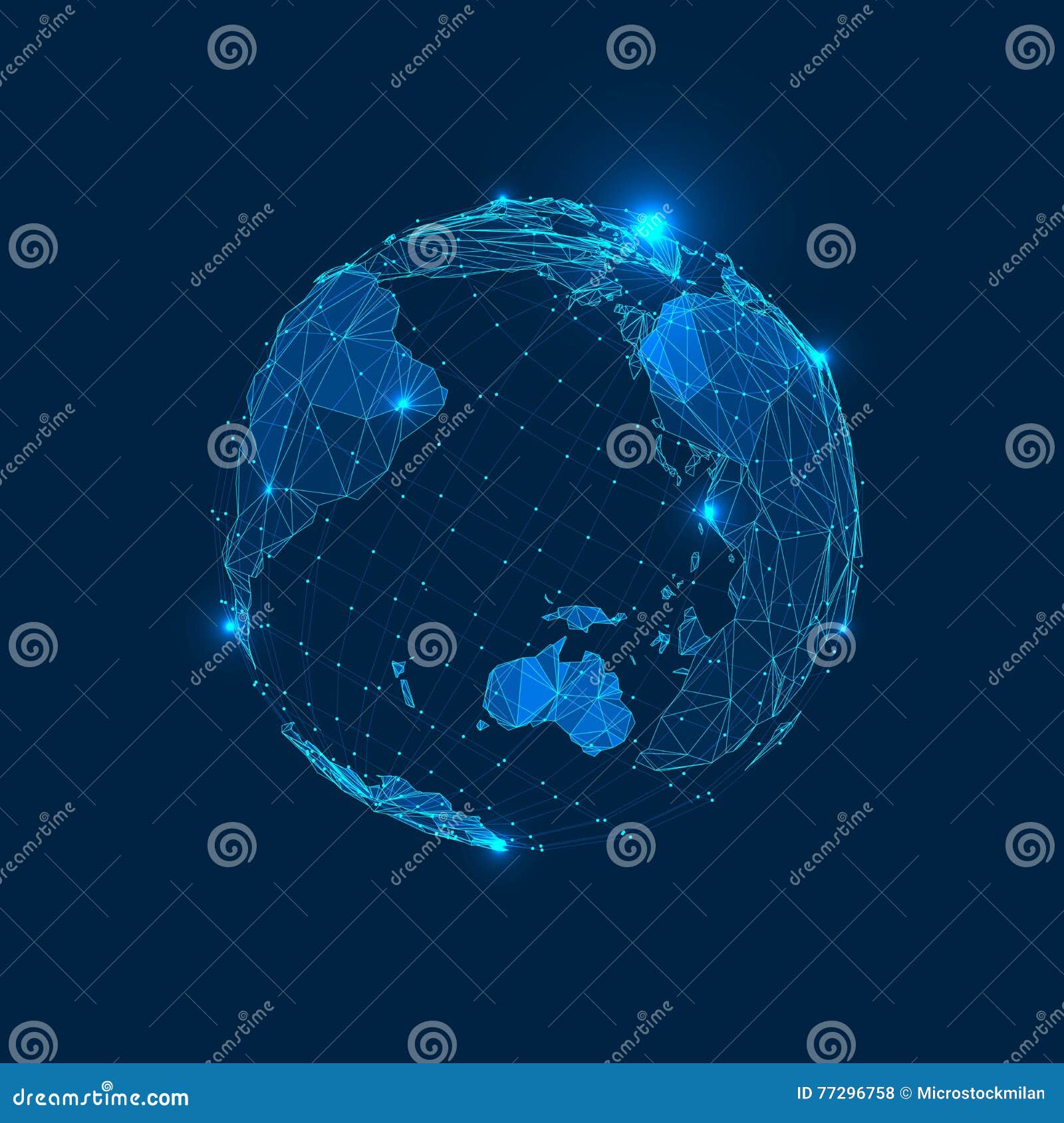 Abstract Triangles Planet Earth in Space. Stock Vector - Illustration ...