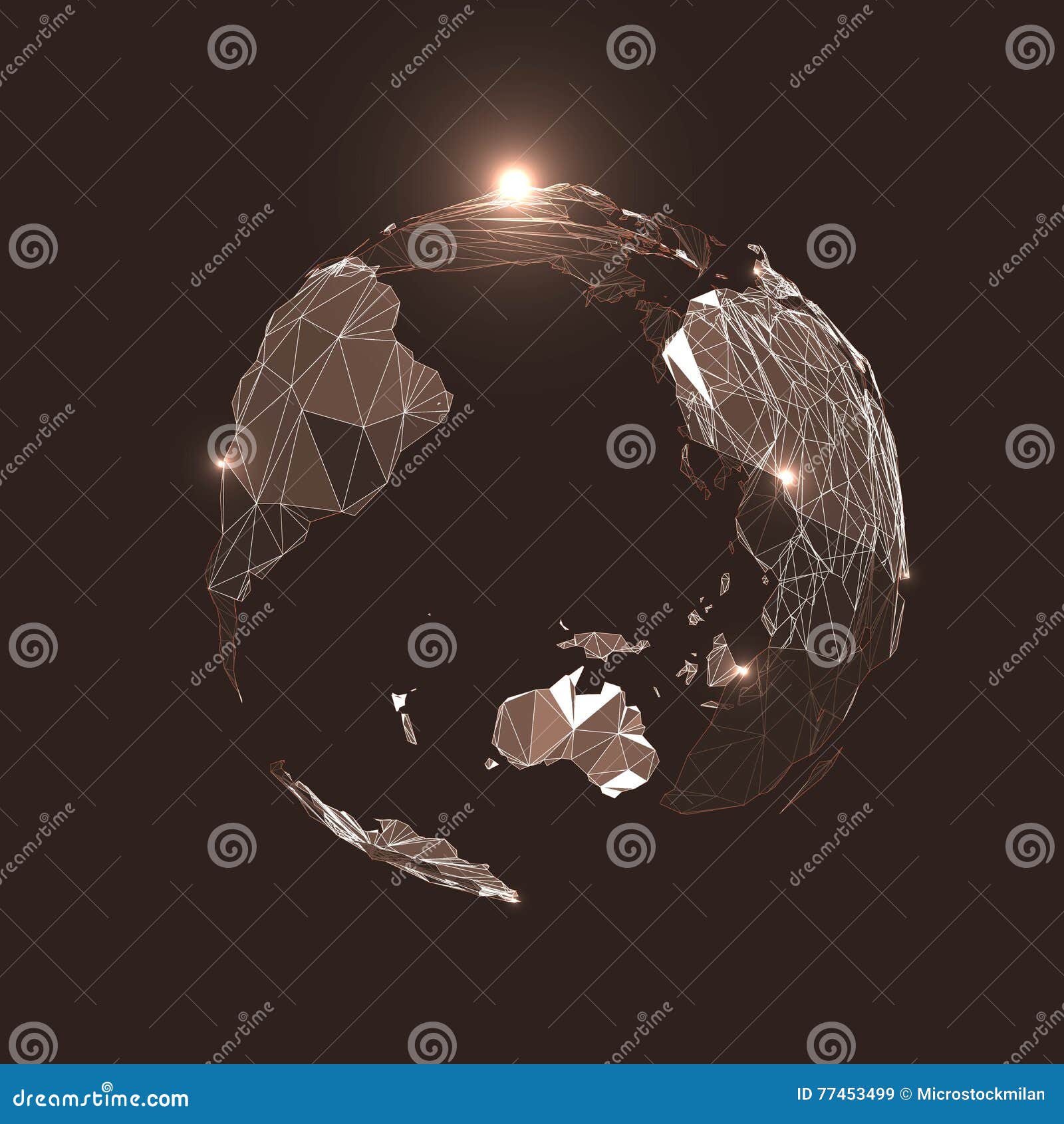 Abstract Triangles Planet Earth in Space. Stock Vector - Illustration ...