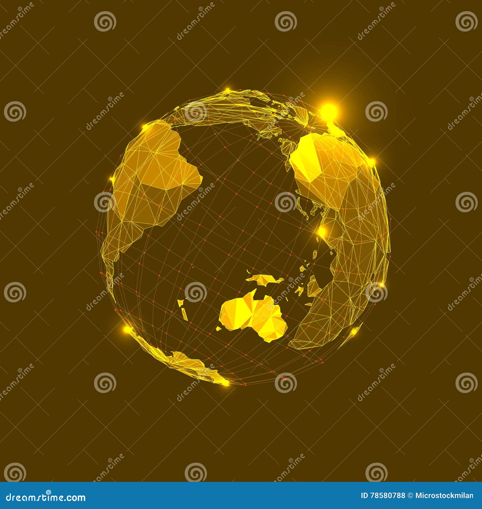 Abstract Triangles Planet Earth in Space. Stock Vector - Illustration ...