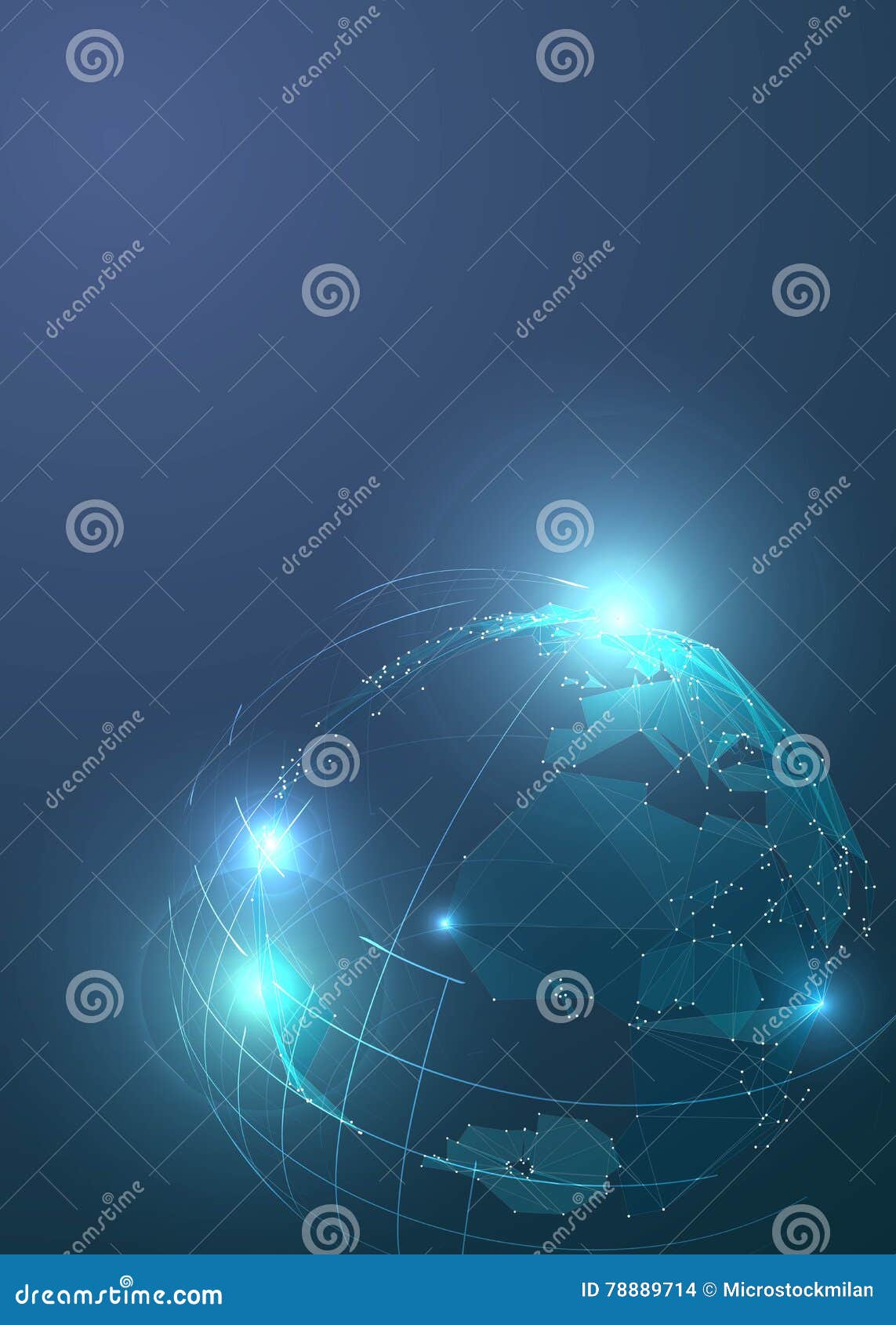 Abstract Triangles Planet Earth in Space. Stock Vector - Illustration ...