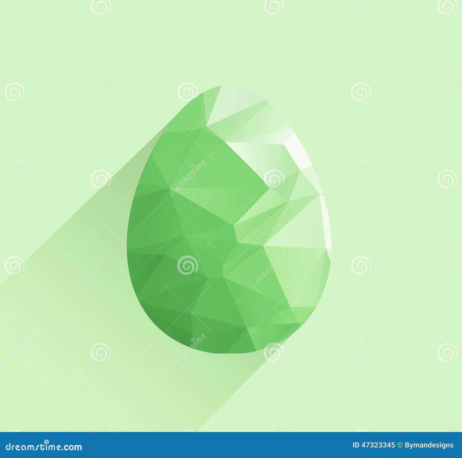 Abstract Triangles,polygonal Egg with Long Shadow Stock Vector ...