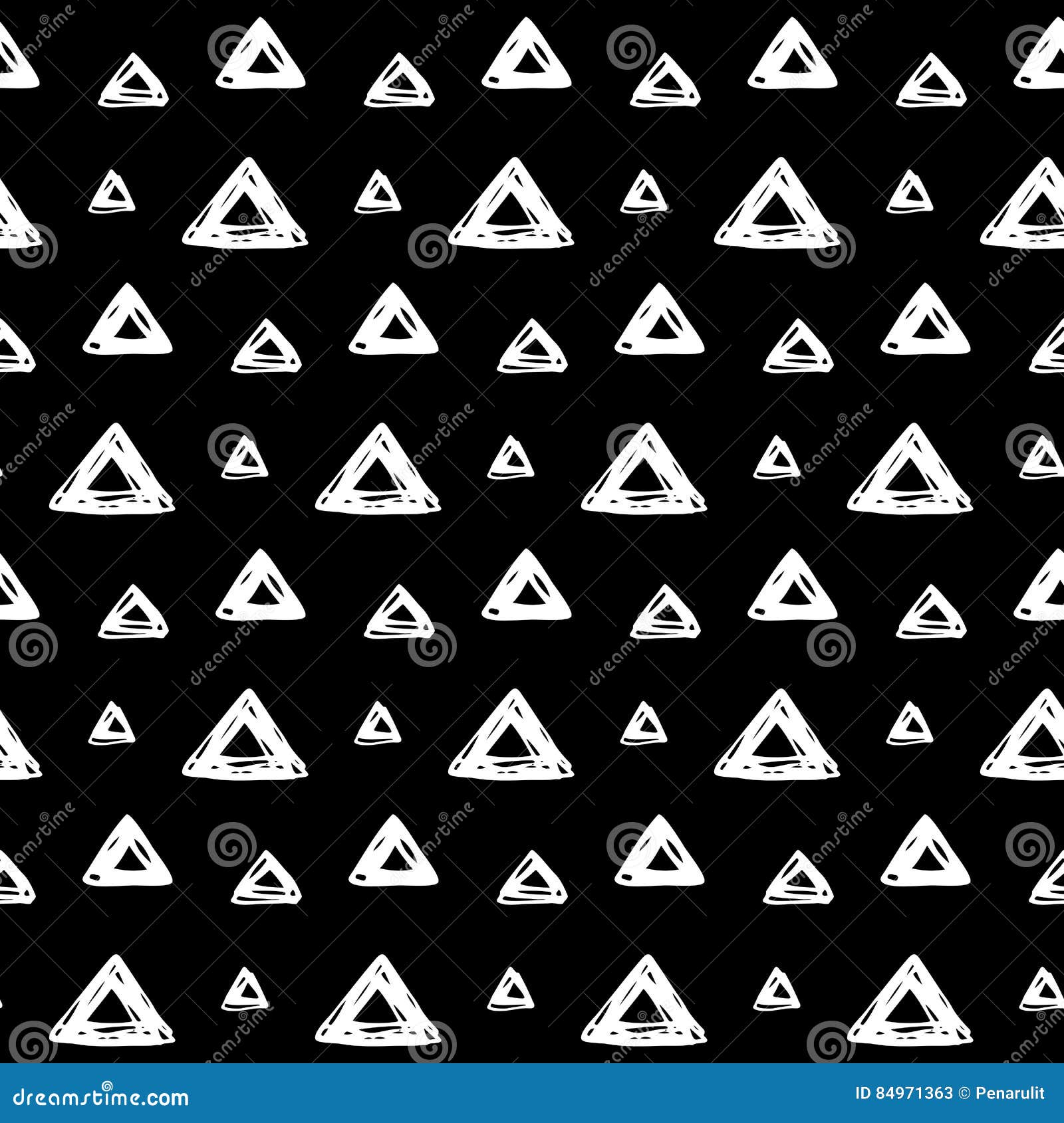 Abstract Triangles Seamless Pattern Stock Vector - Illustration of ...