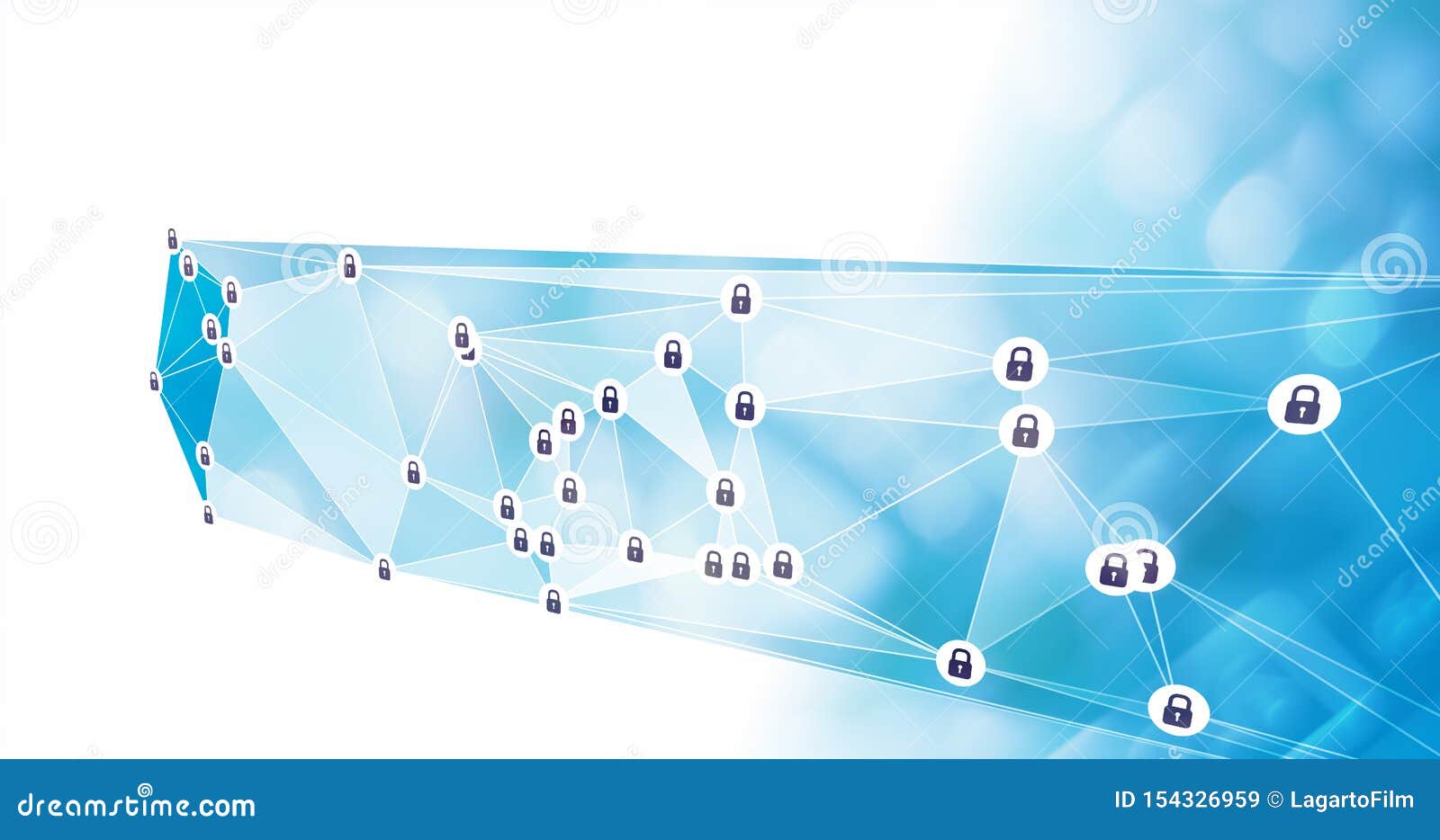 Geometric Triangles Shape Connections Cyber Security Layout Stock ...