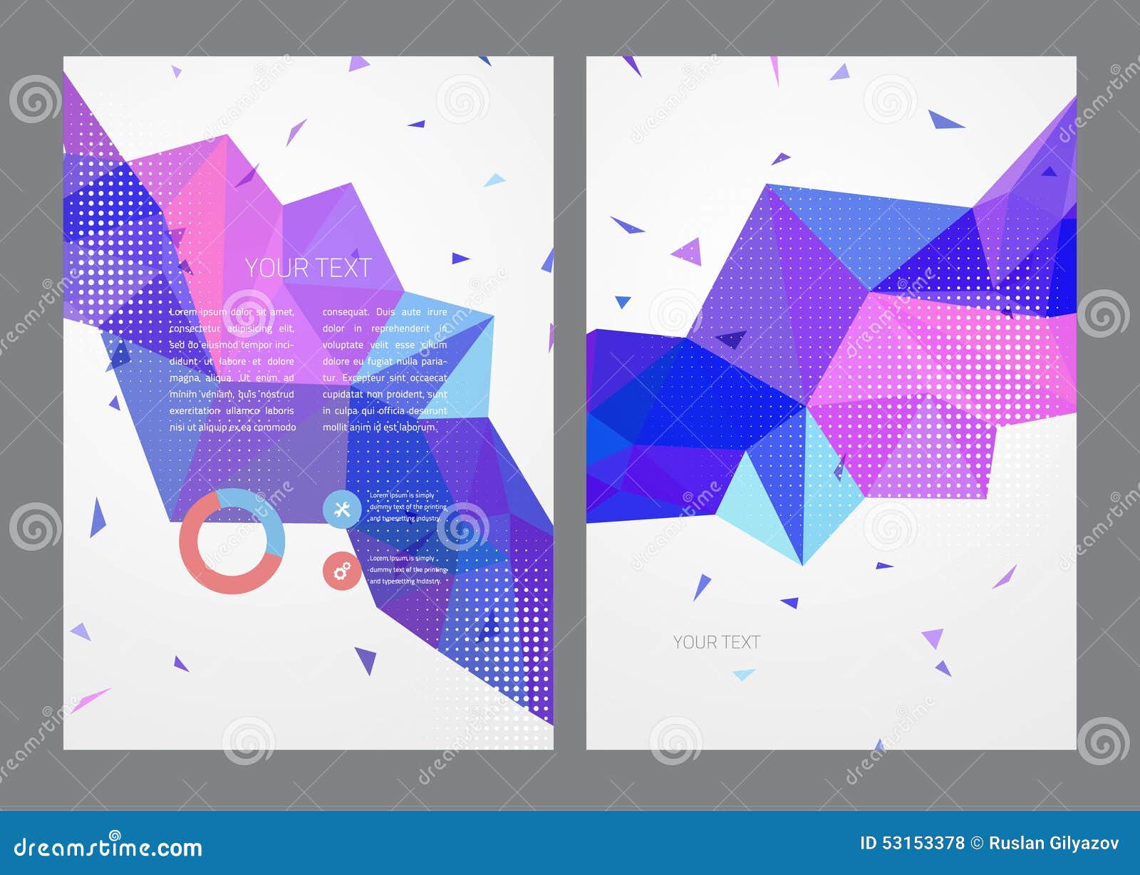 Abstract Triangles Vector Brochure Template Stock Vector - Illustration ...