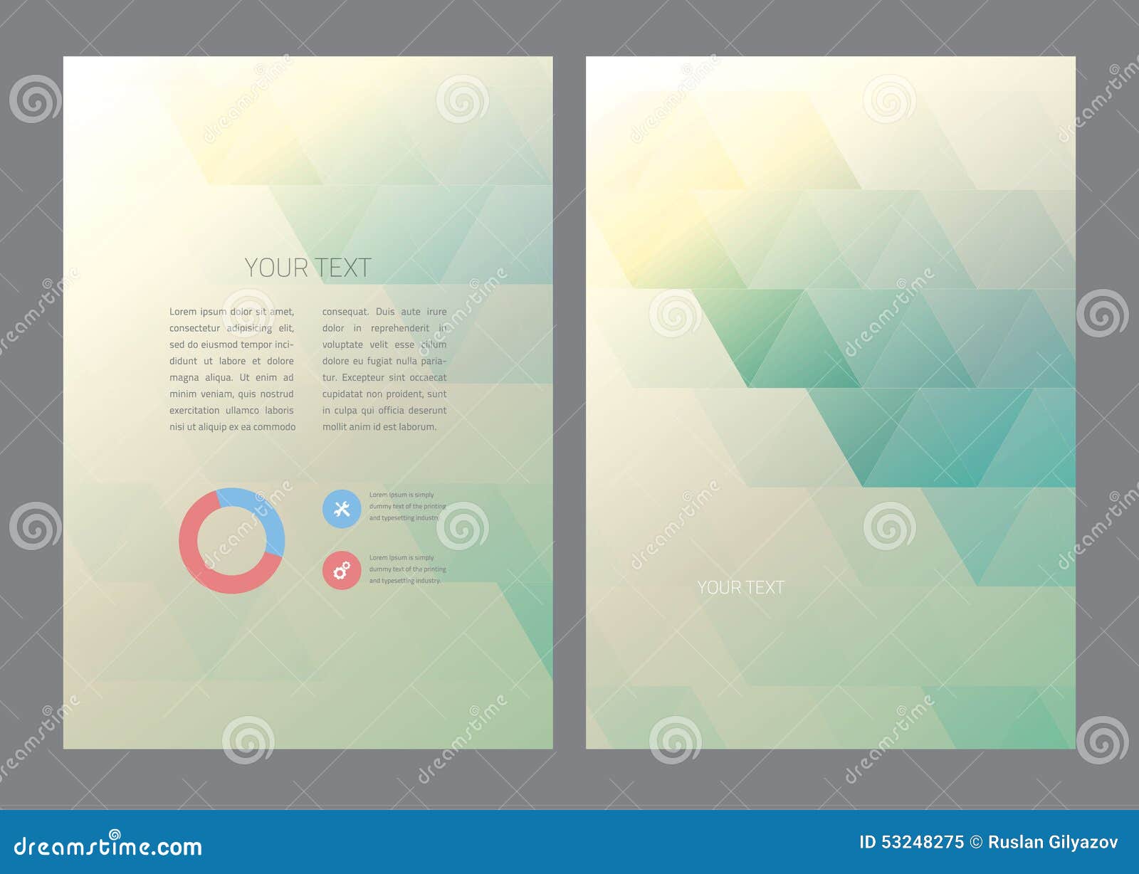 Abstract Triangles Vector Brochure Template Stock Vector - Illustration ...