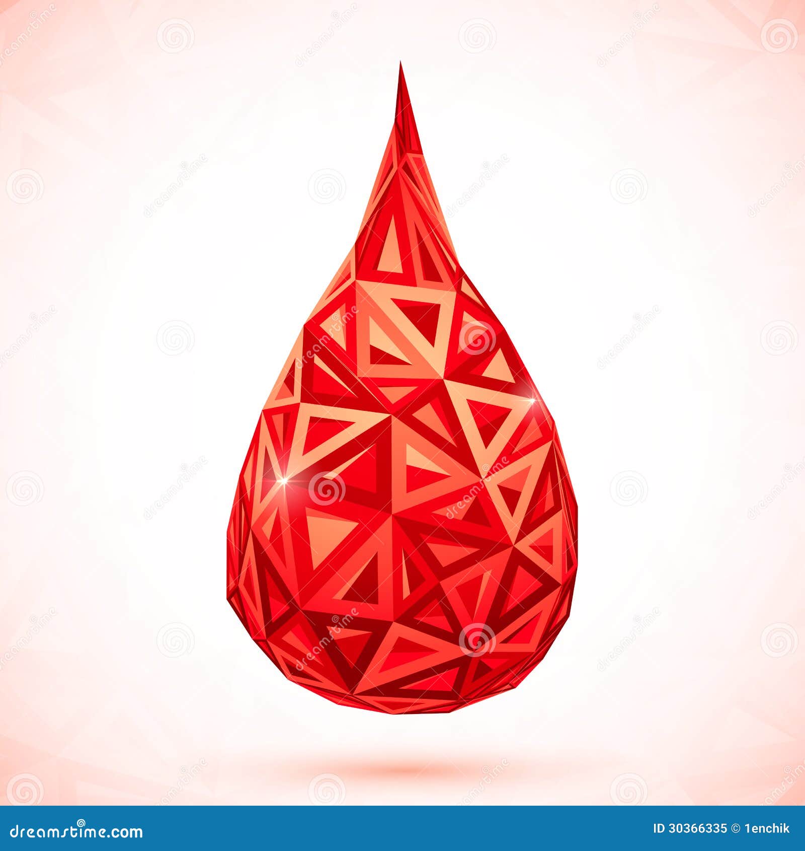 Abstract Triangles Vector Drop of Blood Stock Vector - Illustration of ...