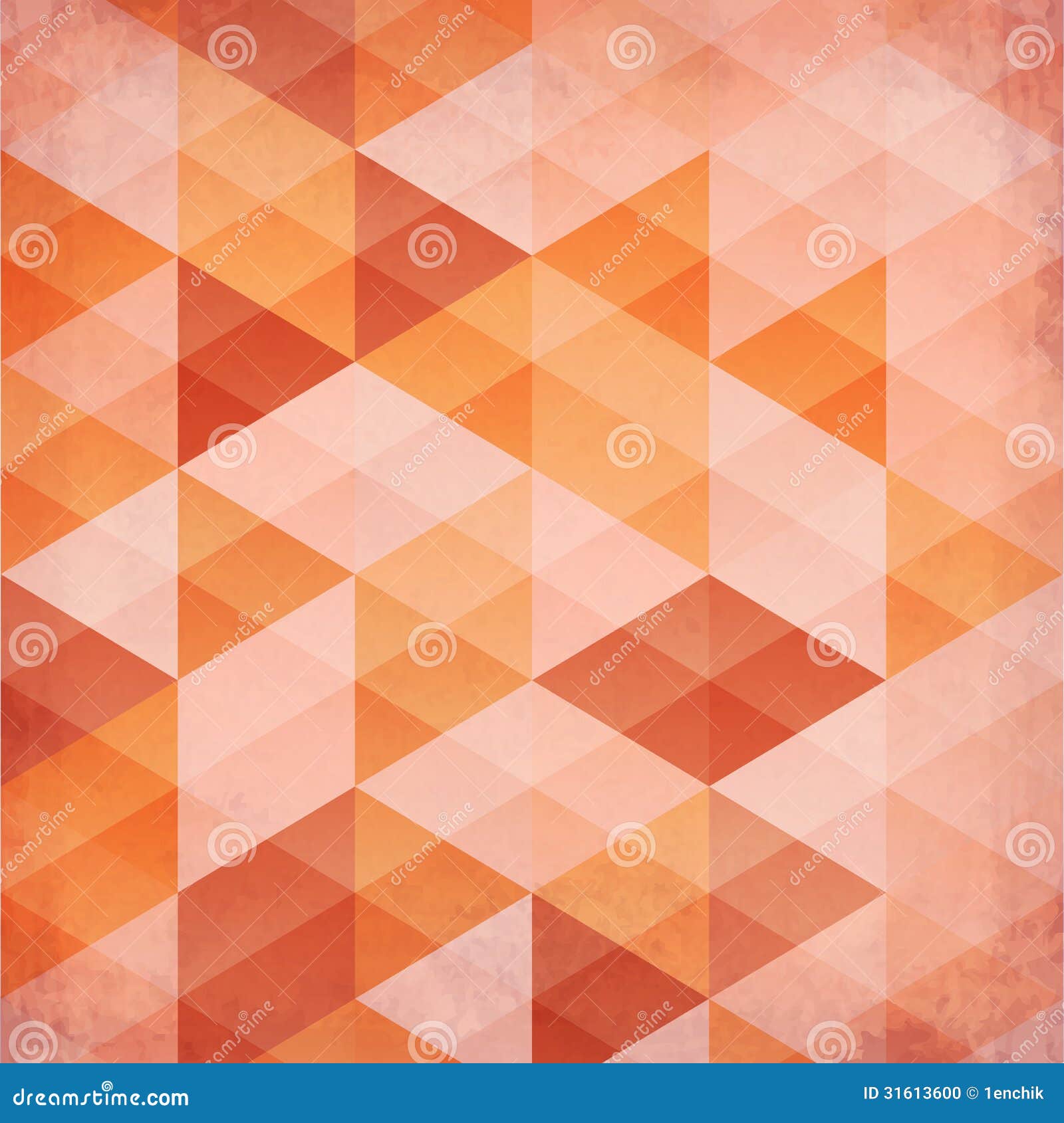Abstract Triangles Vintage Orange Background Stock Vector ...