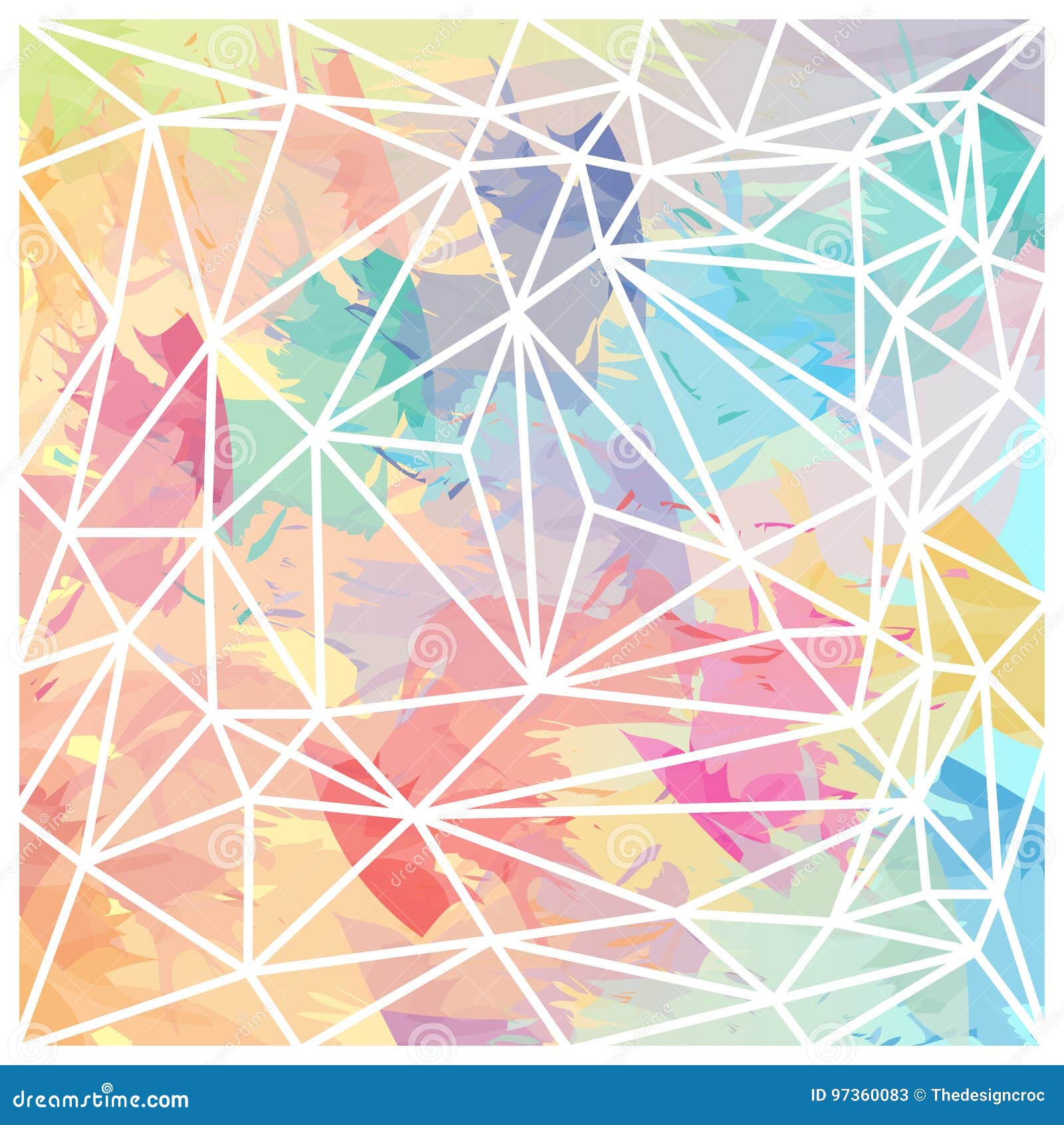 Abstract Triangles Wallpaper Colorful Brush Strokes Vector Stock Vector ...