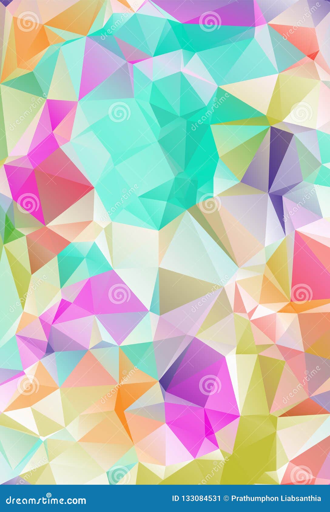 Abstract Triangular Background Texture, Low Poly Style Full Colo Stock ...