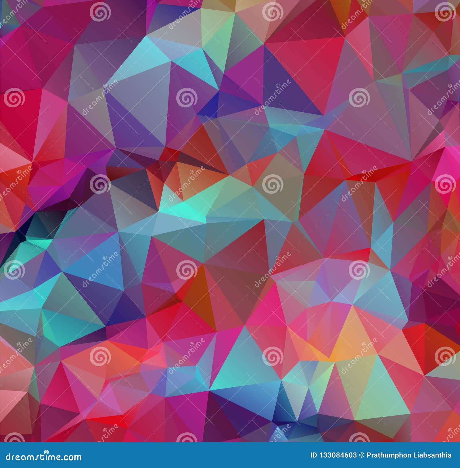 Abstract Triangular Background Texture, Low Poly Style Full Colo Stock ...