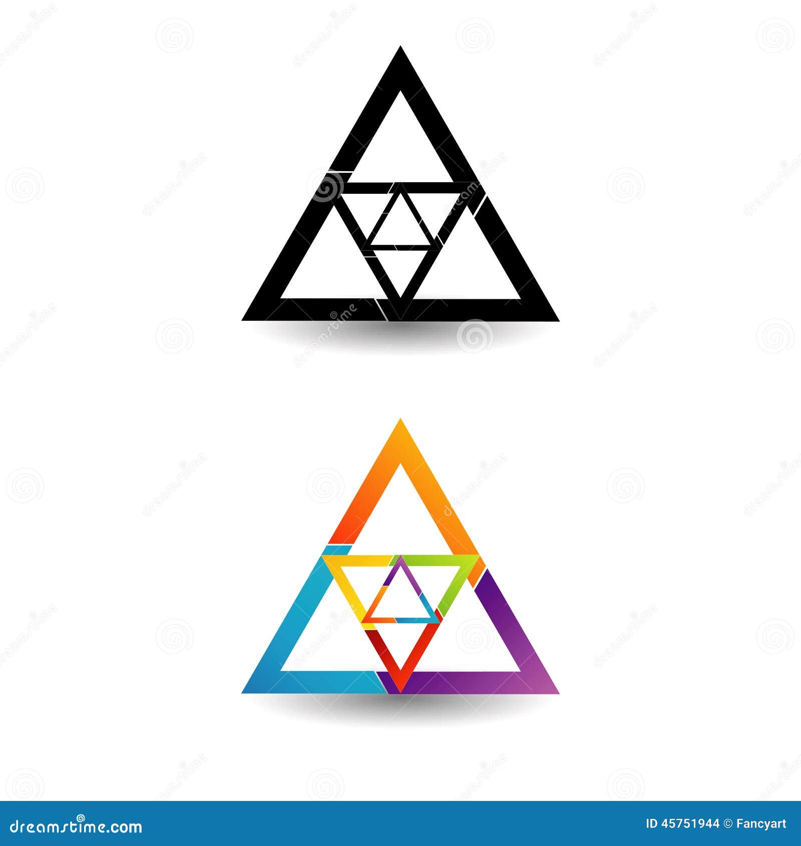 Abstract Triangular Colorful Logo Stock Vector - Illustration of ...