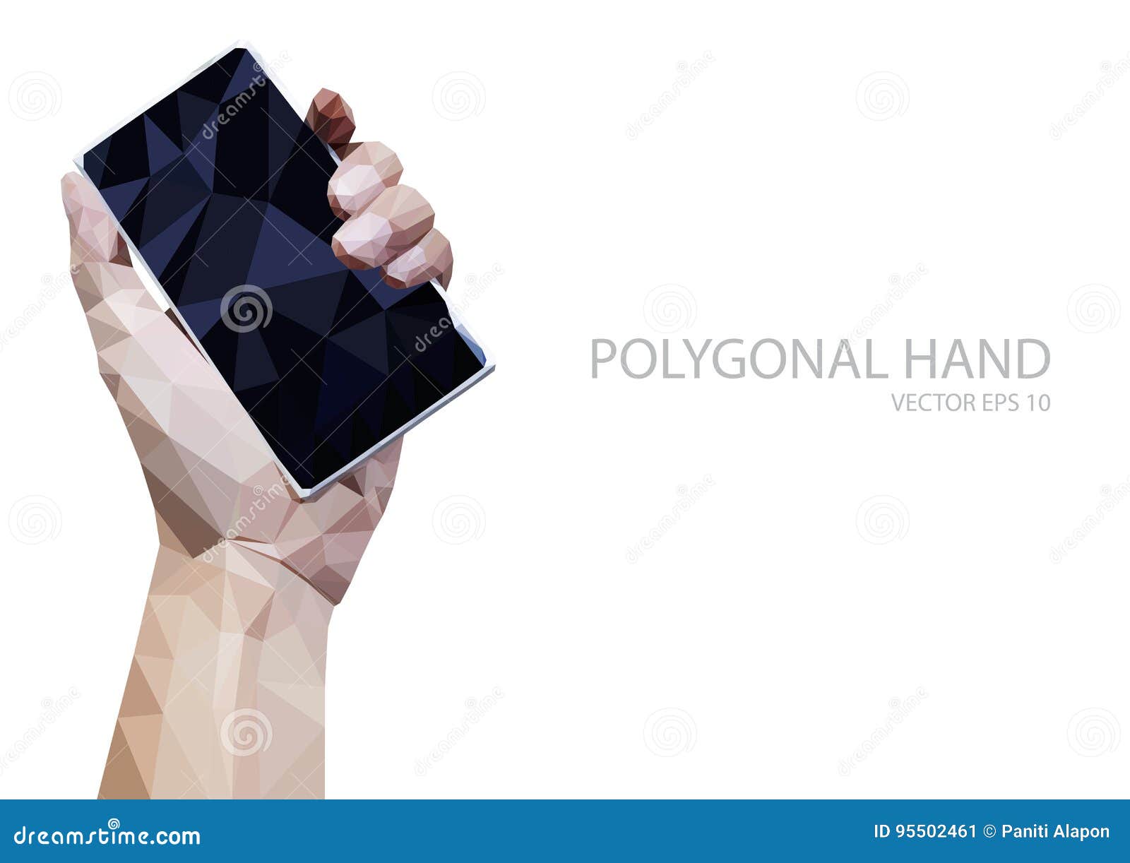 Abstract Triangular Hand Telephone Stock Vector - Illustration of ...