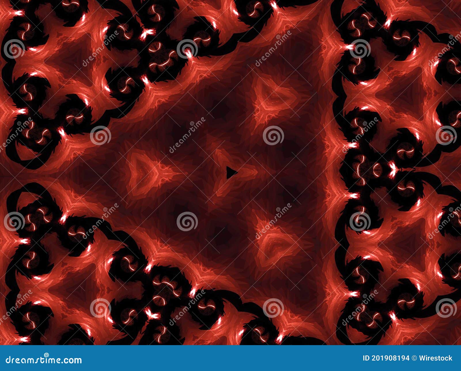 Abstract Triangular Kaleidoscope Patterned Background in Red Color ...