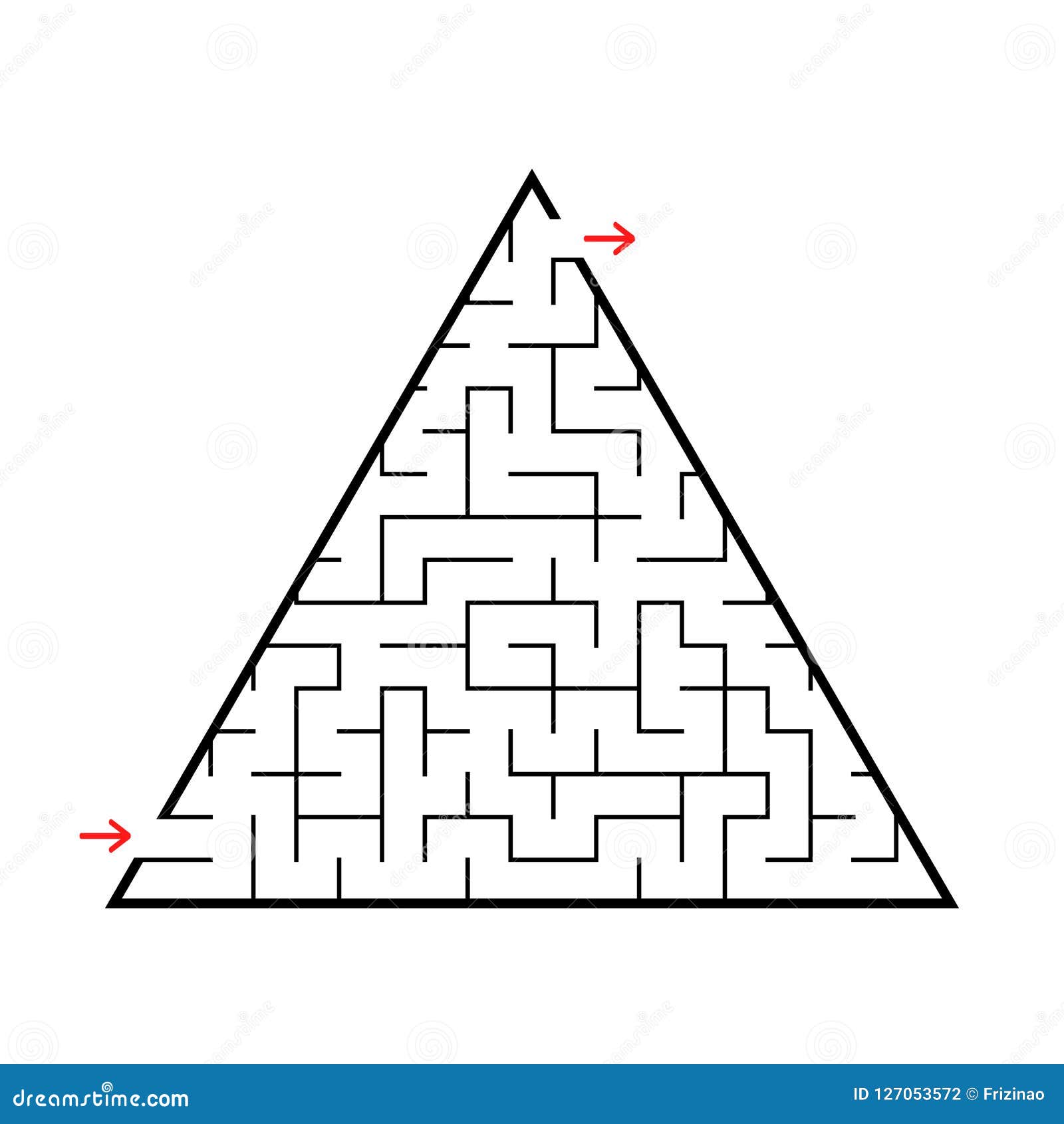 An Abstract Triangular Labyrinth with an Entrance and an Exit. an ...