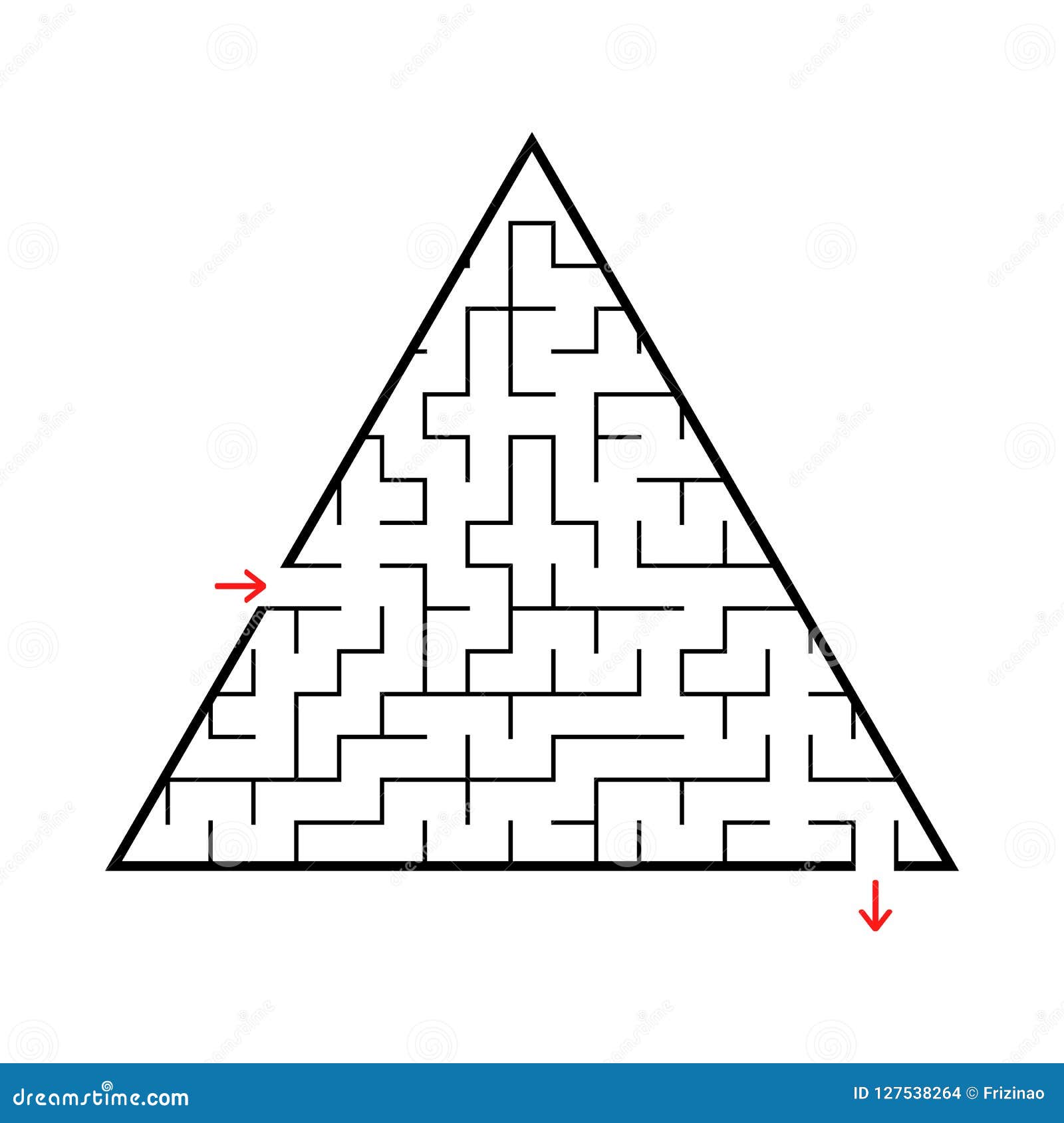 An Abstract Triangular Labyrinth with an Entrance and an Exit. an ...