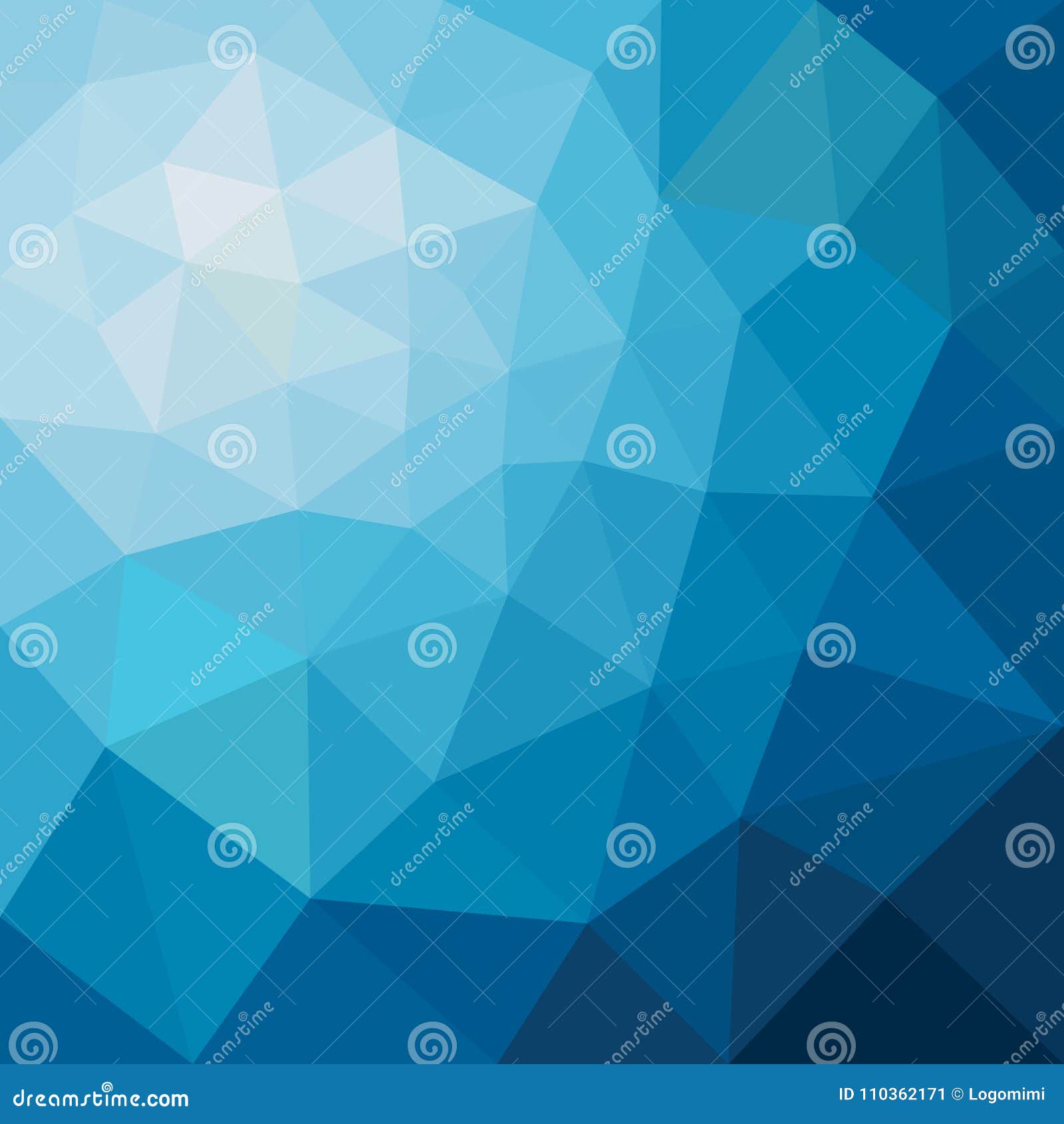 Abstract Triangular Low Poly Blue Background Vector Illustration Stock ...