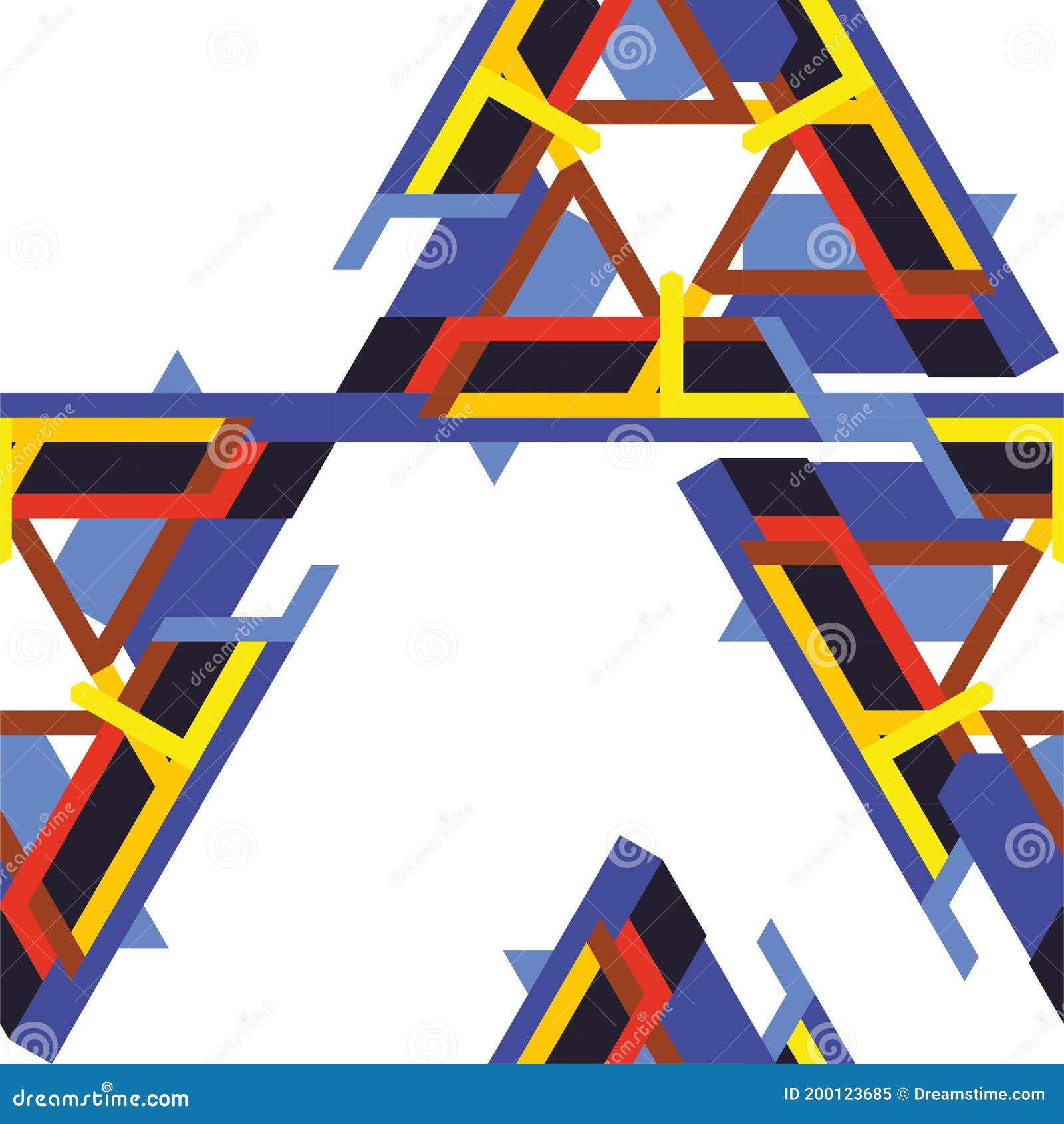 Abstract Triangular Pattern with Editable Elements Stock Vector ...