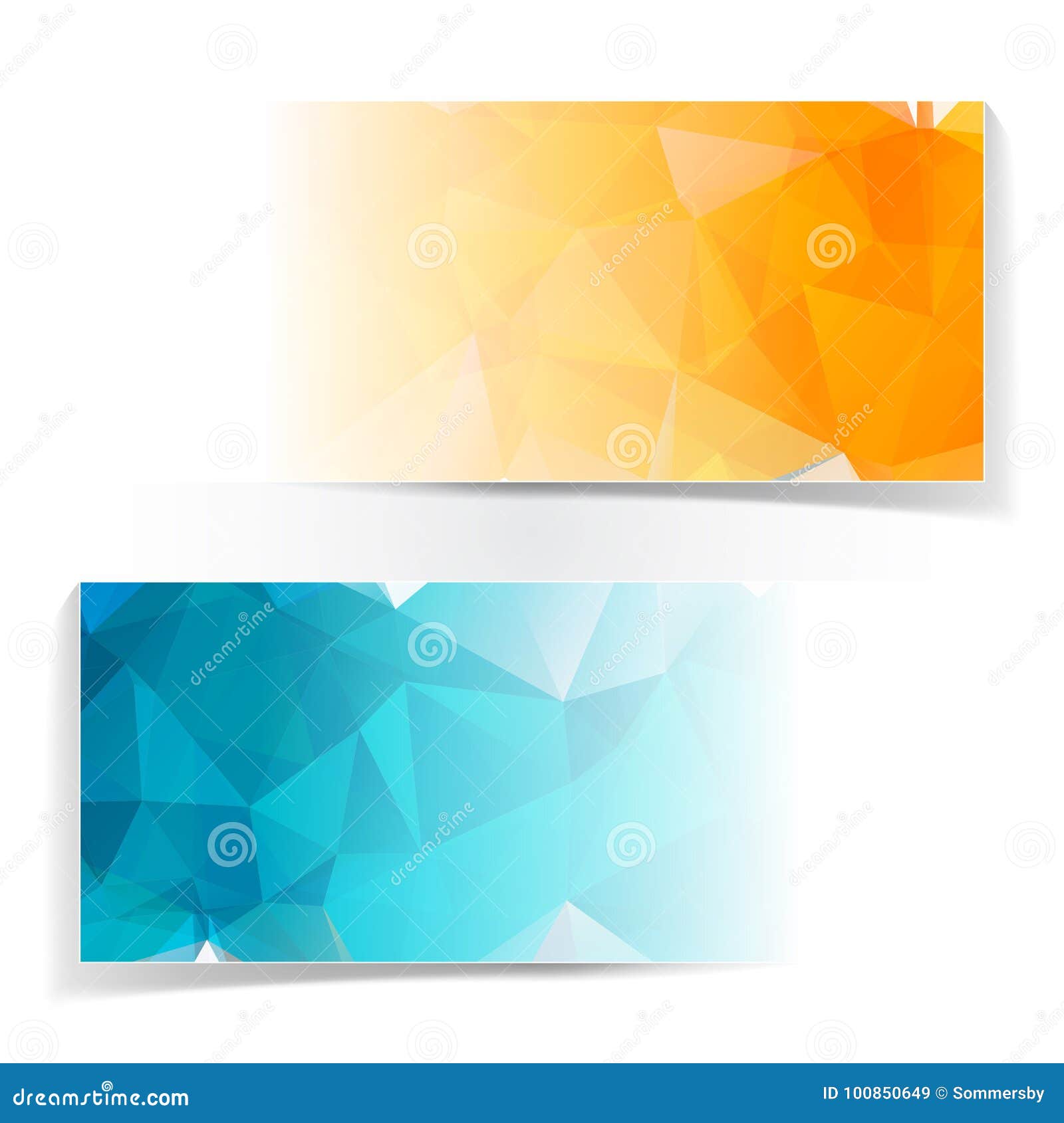 Abstract Triangular Polygonal Banners Set Stock Vector - Illustration ... Abstract Triangular Polygonal Banners Set Stock Vector - Illustration ...
